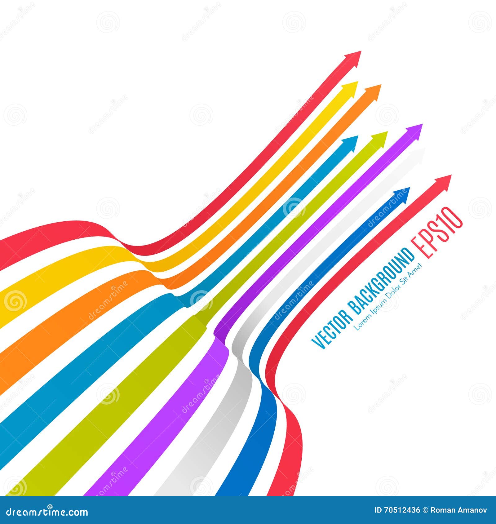 Rainbow Arrows Background. Vector Illustration for Your Business ...