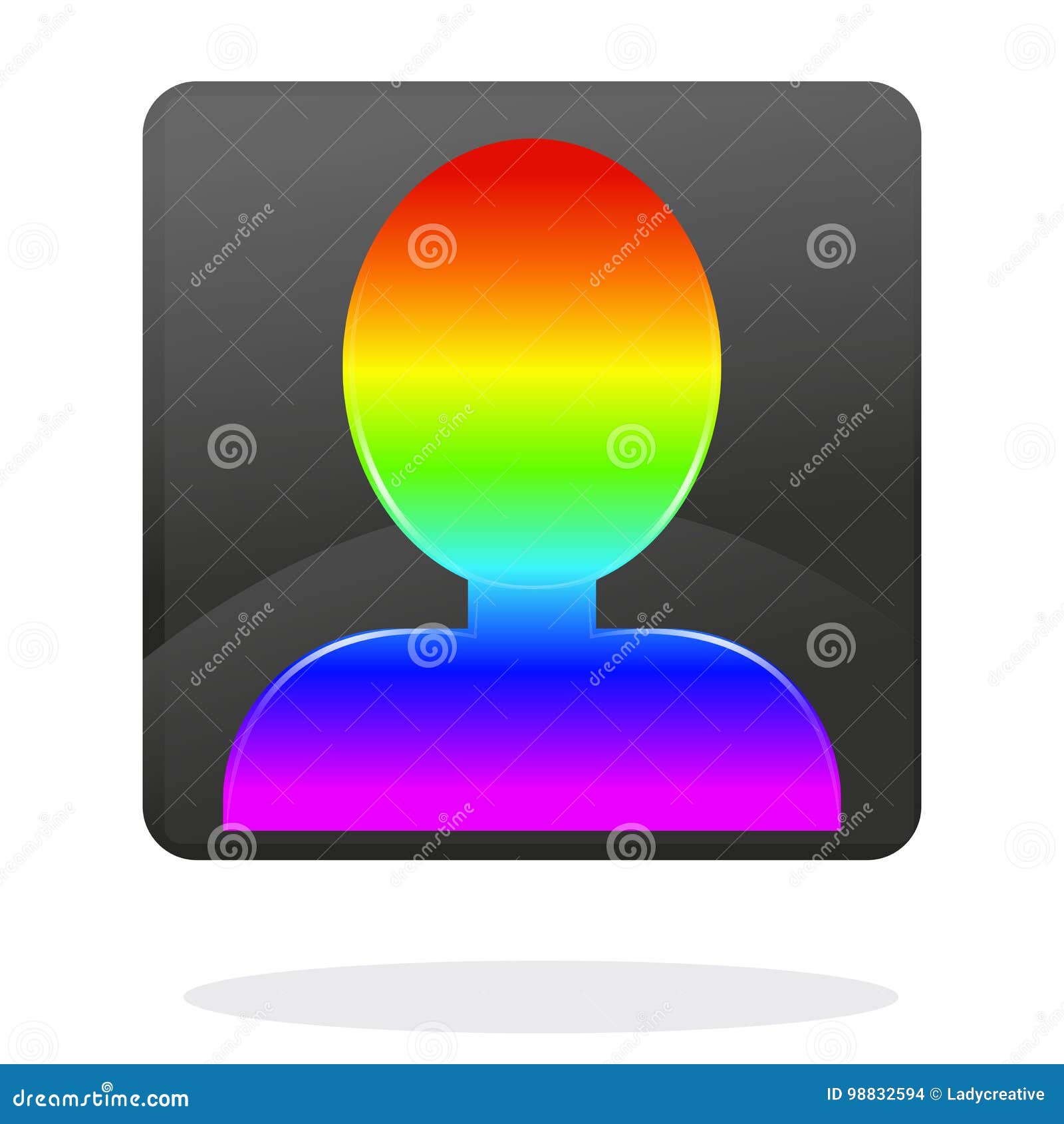 Rainbow Avatar vector stock vector. Illustration of anonymous - 98832594