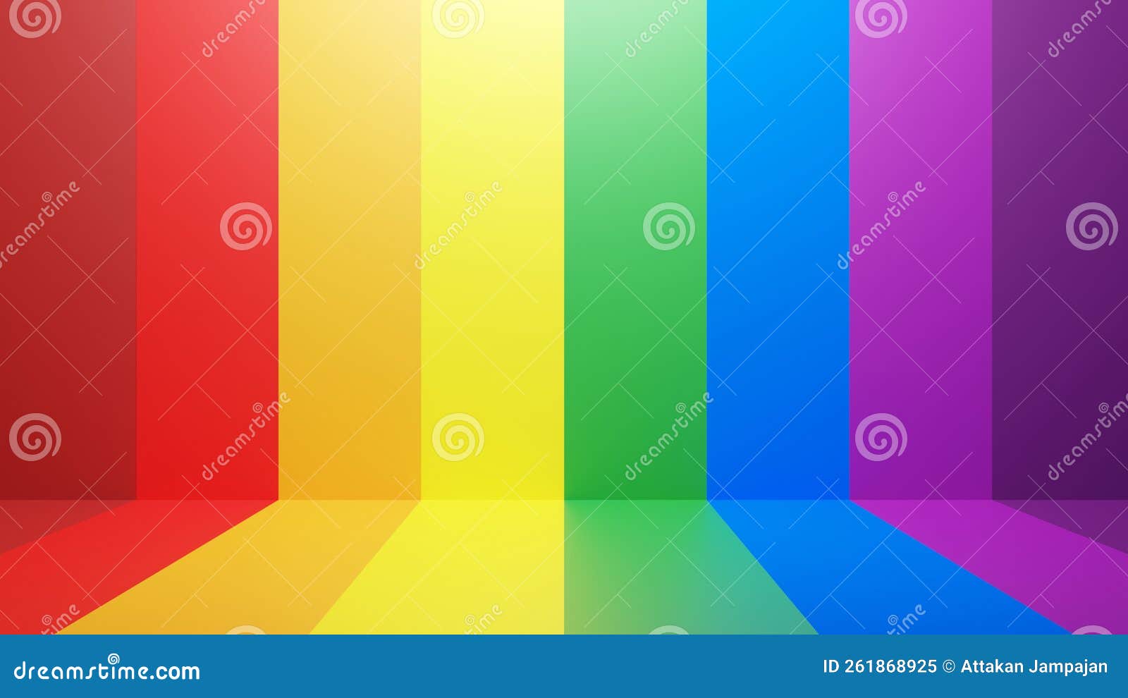Rainbow Backdrop of a Symbol of the LGBTQ+ Pride, 3D Rendering Image ...