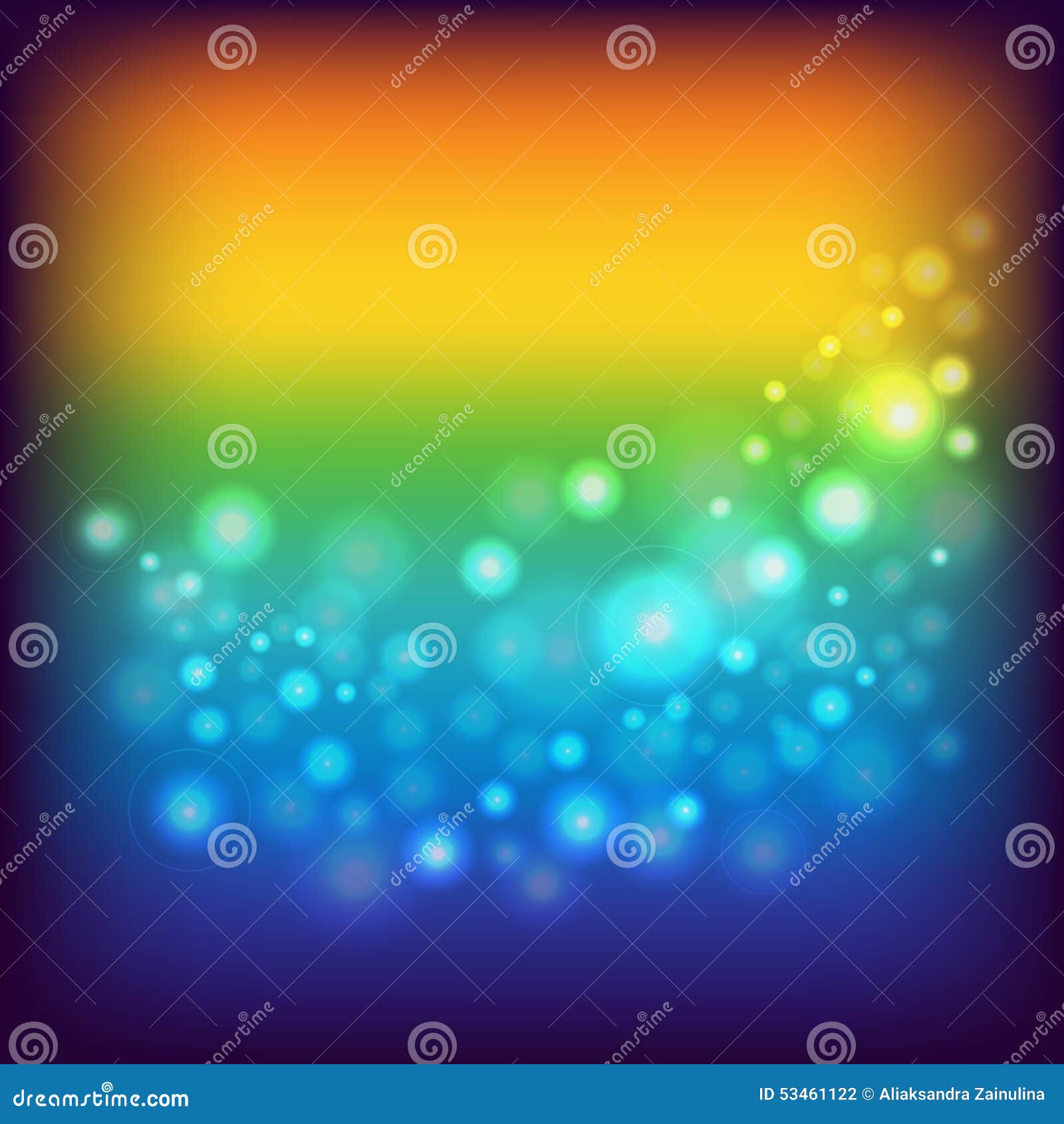 Rainbow Background with Circles Stock Vector - Illustration of ...