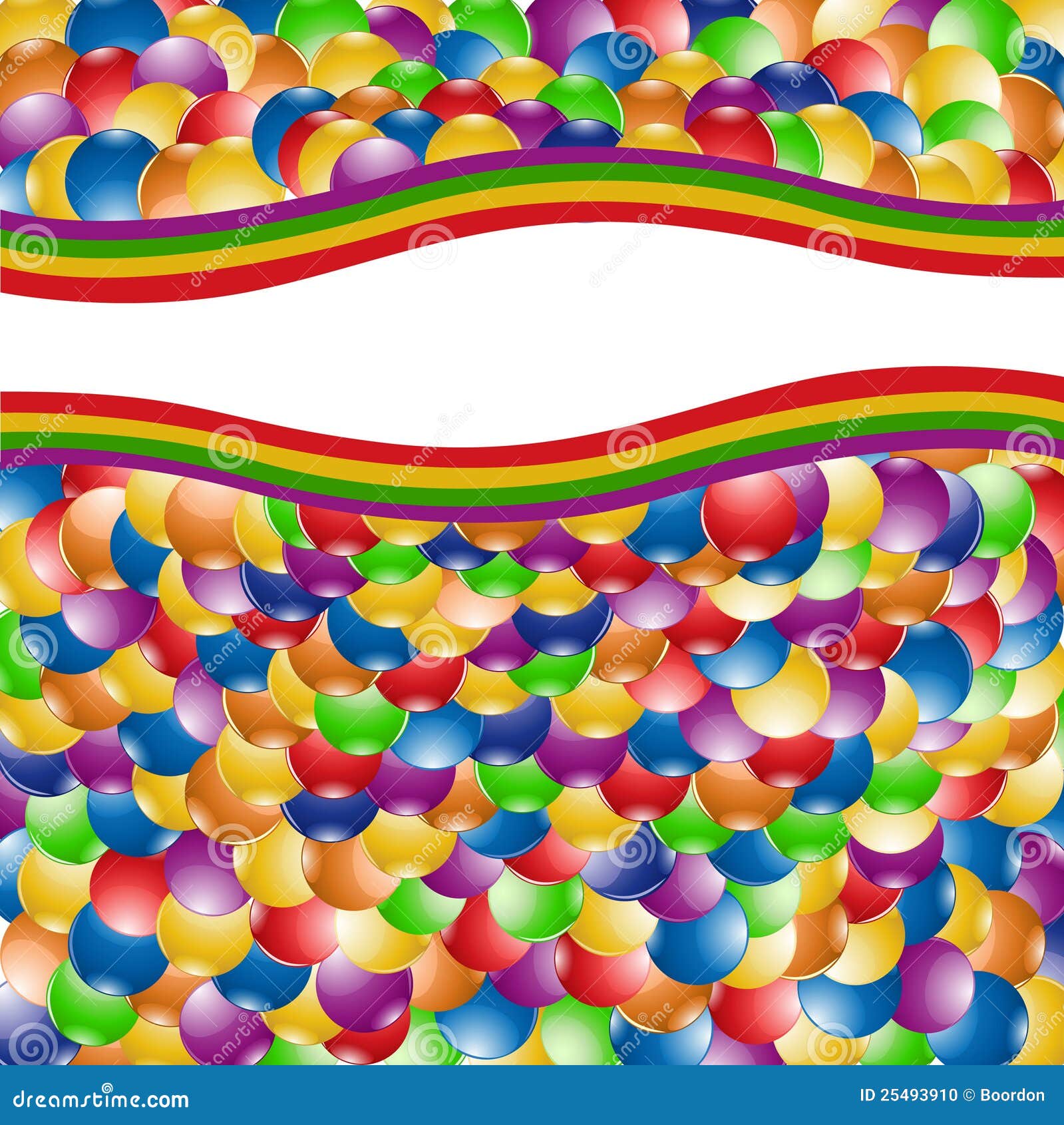 Rainbow Background Color Ball Stock Vector - Illustration of bright ...