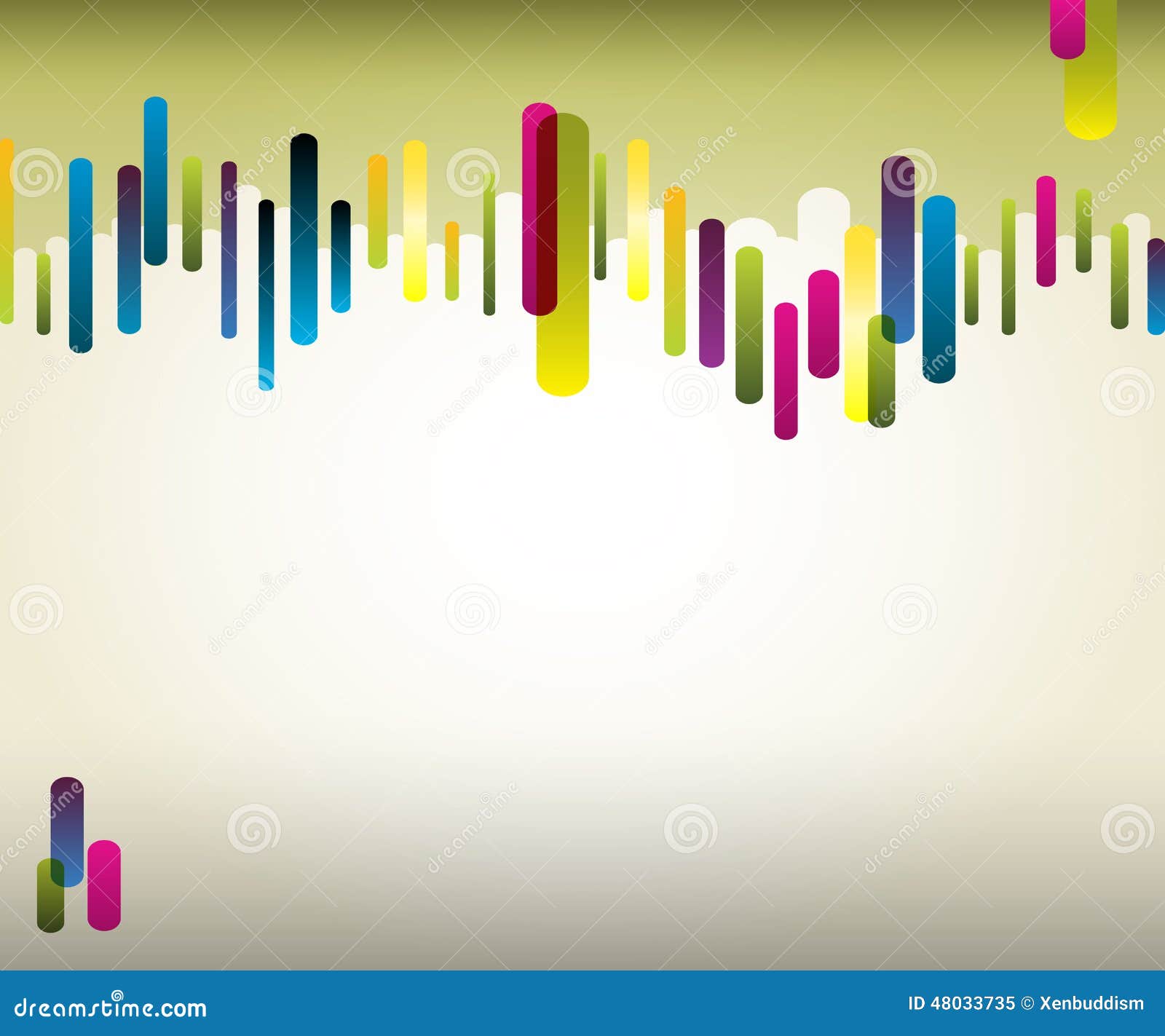 Rainbow Background with Color Cylinders Stock Illustration ...