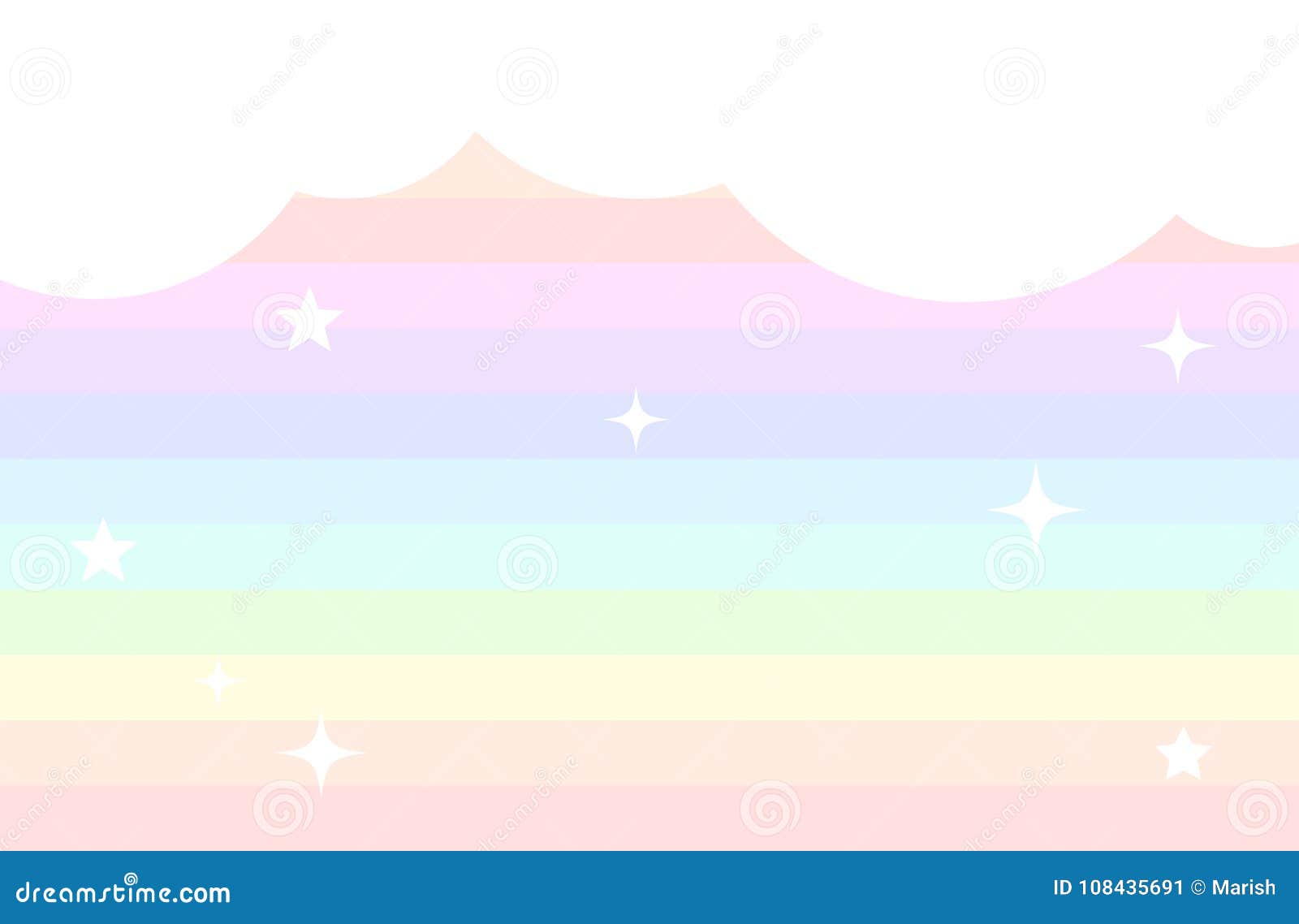 Rainbow Background in Pastel Colours Stock Vector - Illustration of ...