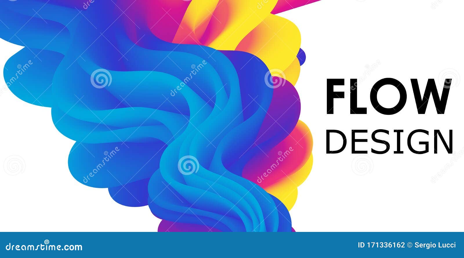 Rainbow Background. Wave Pattern. Fluid Flow. Stock Vector ...