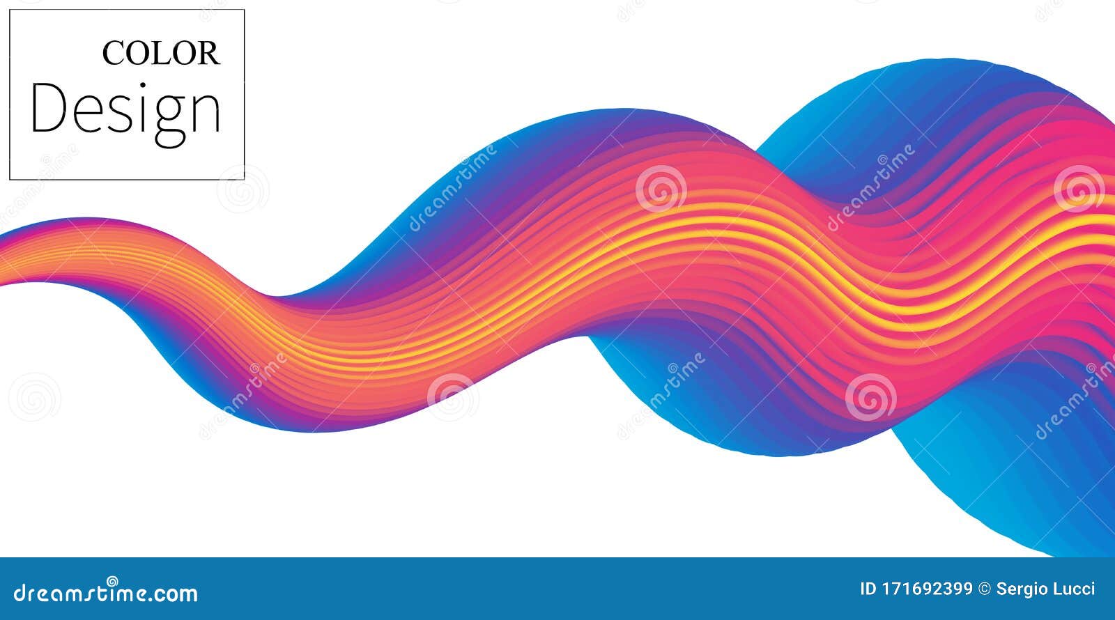 Rainbow Background. Wave Pattern. Fluid Flow. Stock Vector ...