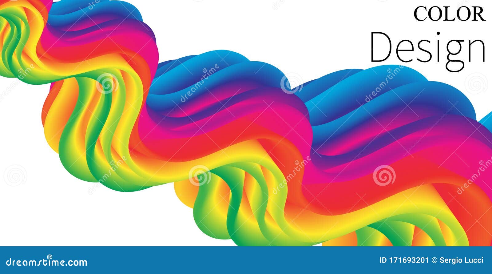 Rainbow Background. Wave Pattern. Fluid Flow. Stock Vector - Illustration of fest, layout: 171693201