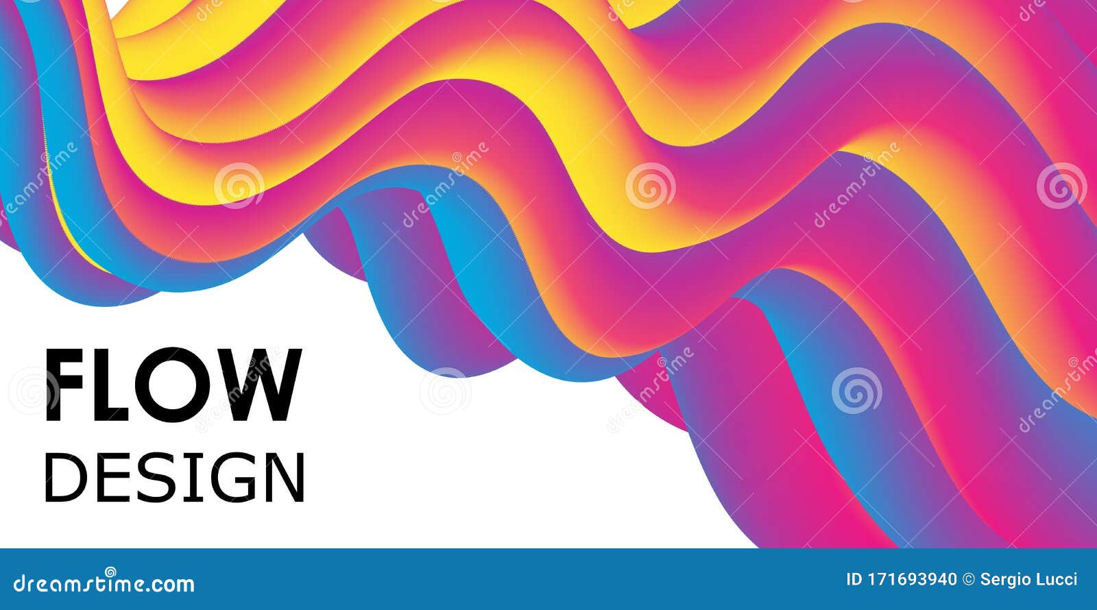 Rainbow Background. Wave Pattern. Fluid Flow Stock Illustration ...