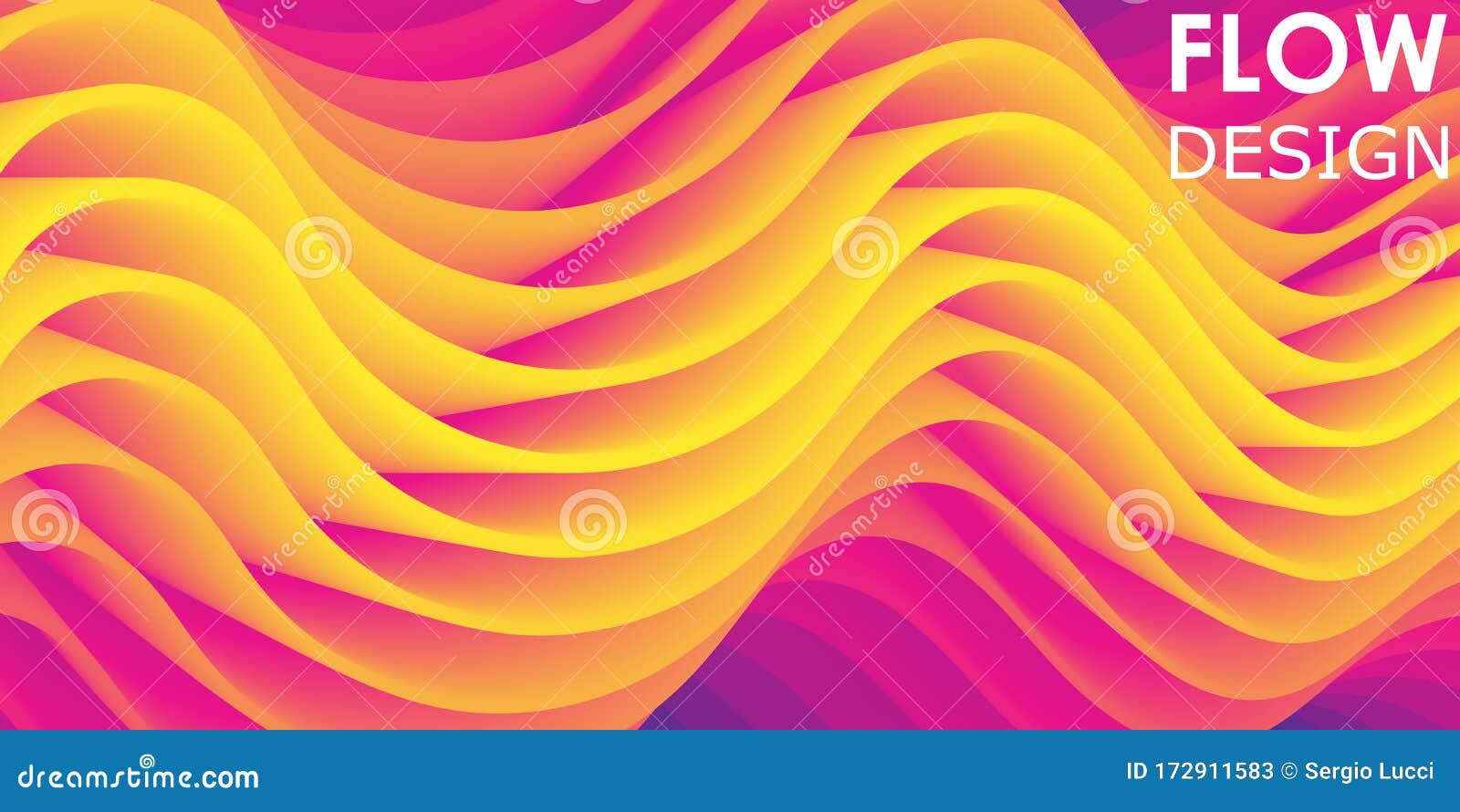 Rainbow Background. Wave Pattern. Fluid Flow. Stock Vector ...