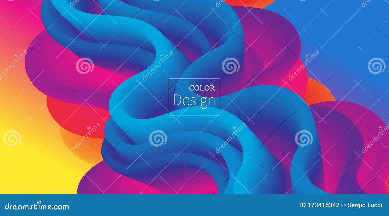Rainbow Background. Wave Pattern. Fluid Flow. Stock Vector ...
