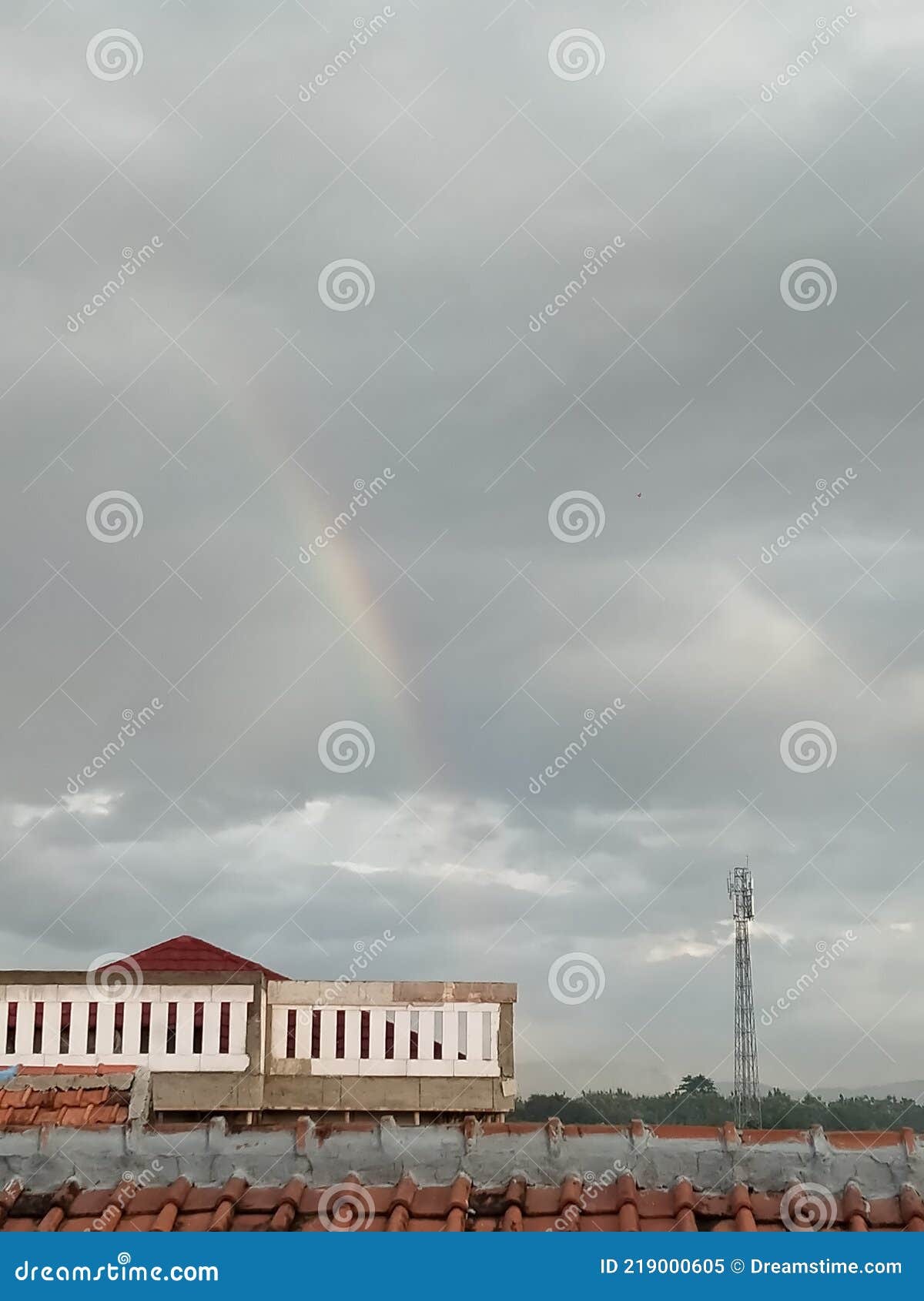 Rainbow at Balcony after Rain Stock Image - Image of rain, beautiful ...