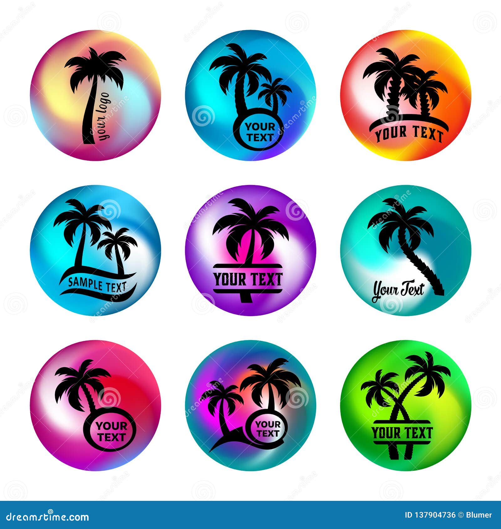 Rainbow Ball Logo Cartoon Vector | CartoonDealer.com #168132297