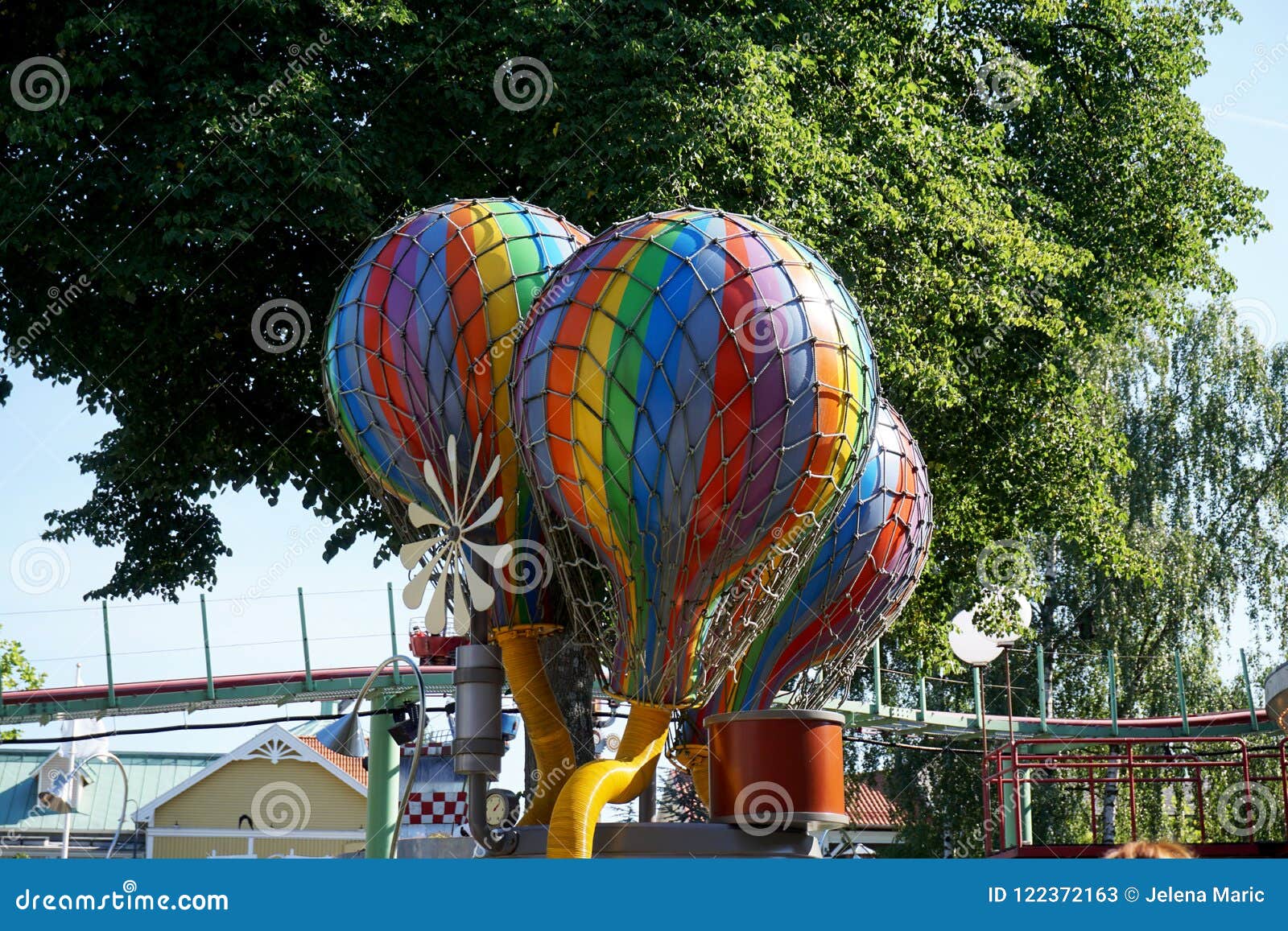 Rainbow balloons machine stock image. Image of balloons - 122372163