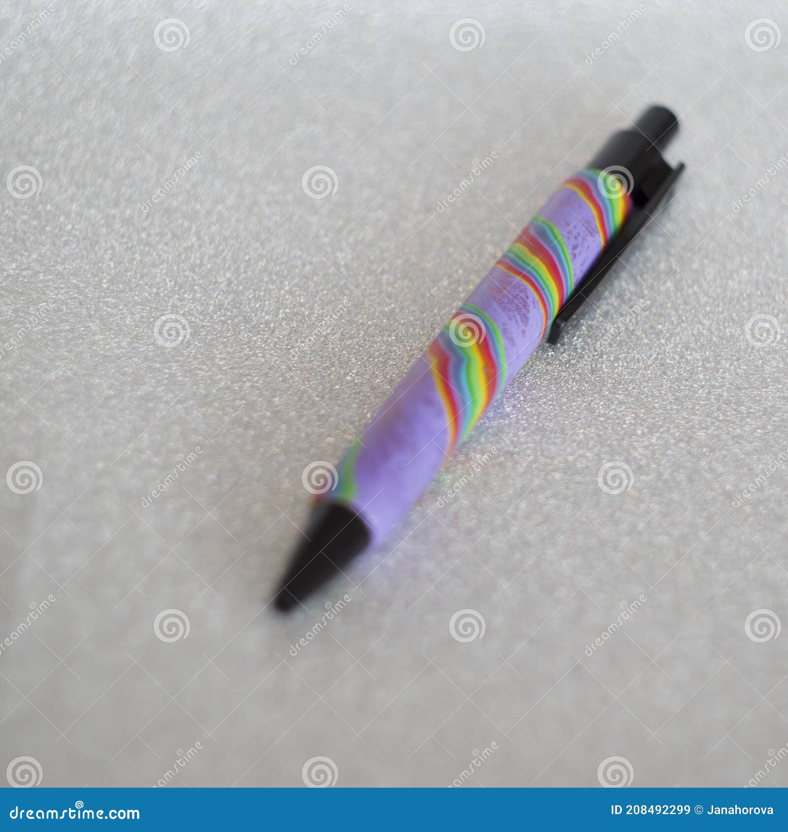 Rainbow ballpoint pen stock image. Image of highclass - 208492299