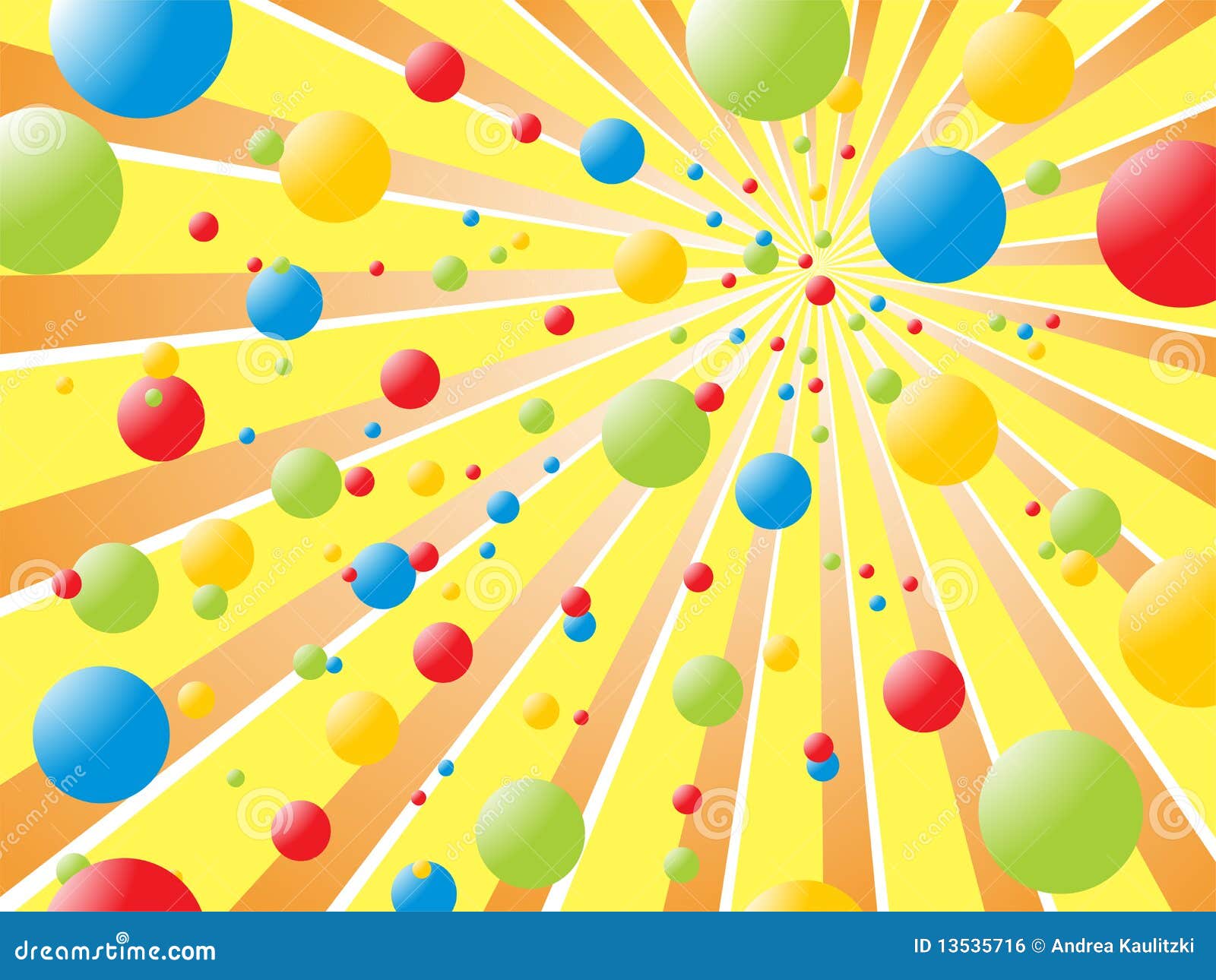 Rainbow balls stock vector. Illustration of retro, rainbow - 13535716