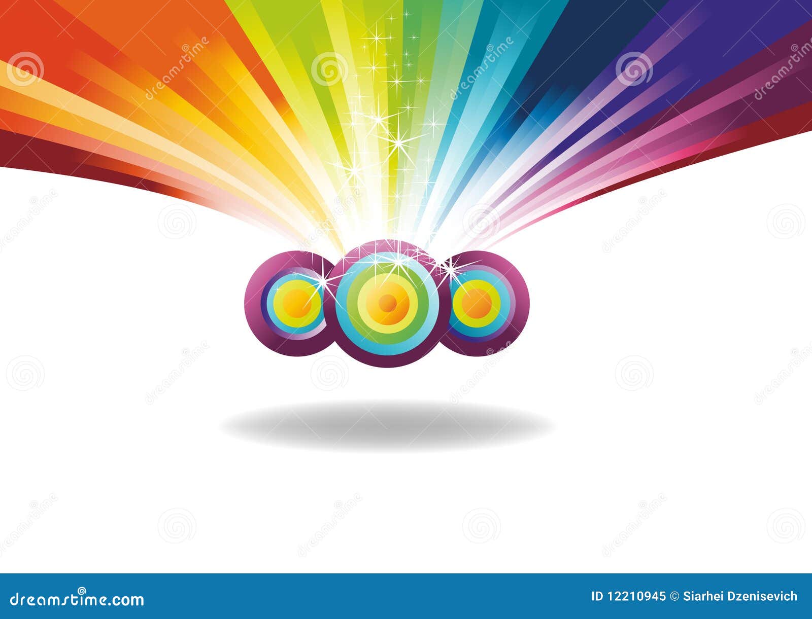 Rainbow Banner Of Colorful Dots Texture On Transparent White Background ...