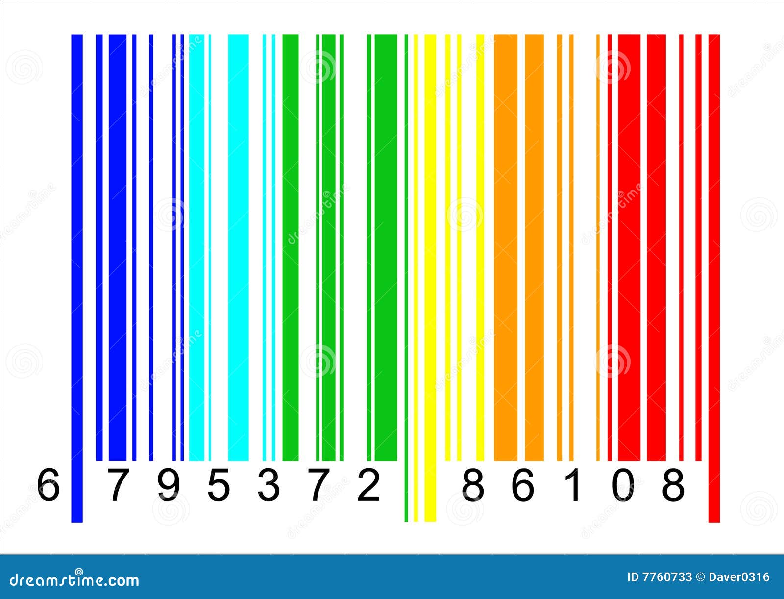 Rainbow Bar Code Vector Illustration Stock Vector - Illustration of ...
