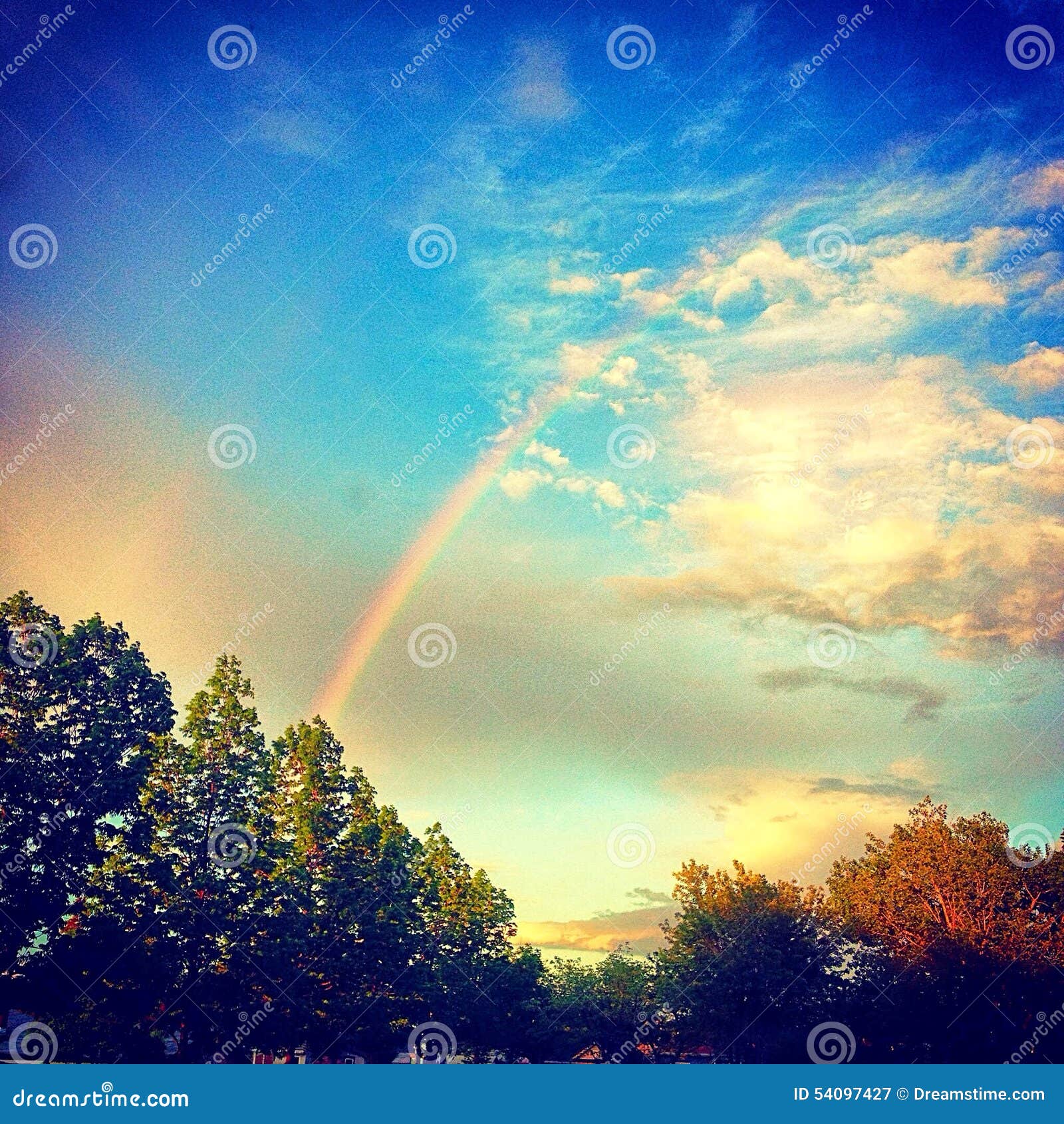 Rainbow stock image. Image of beautiful, trees, window - 54097427