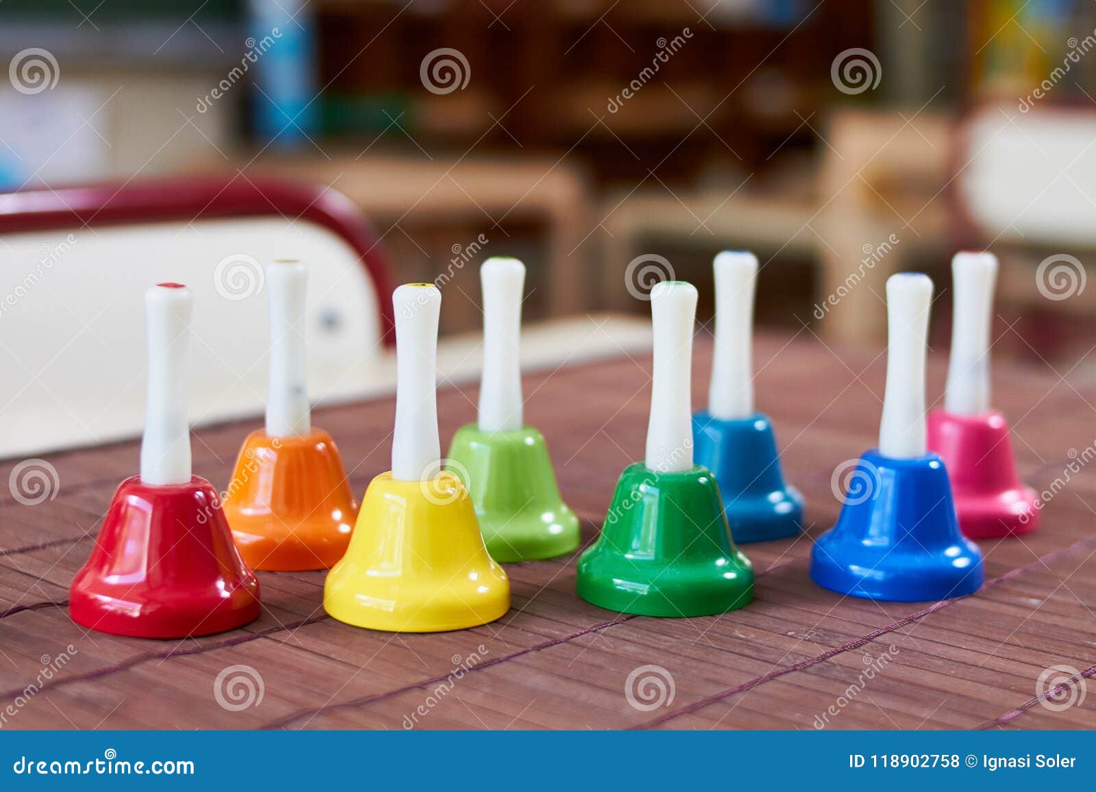 Rainbow Bells Musical Scale Stock Photo - Image of education, material ...
