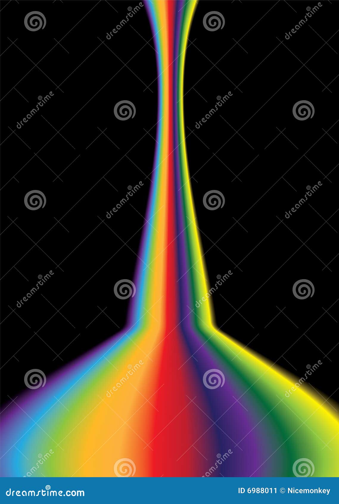 Rainbow bend bright stock vector. Illustration of blue - 6988011
