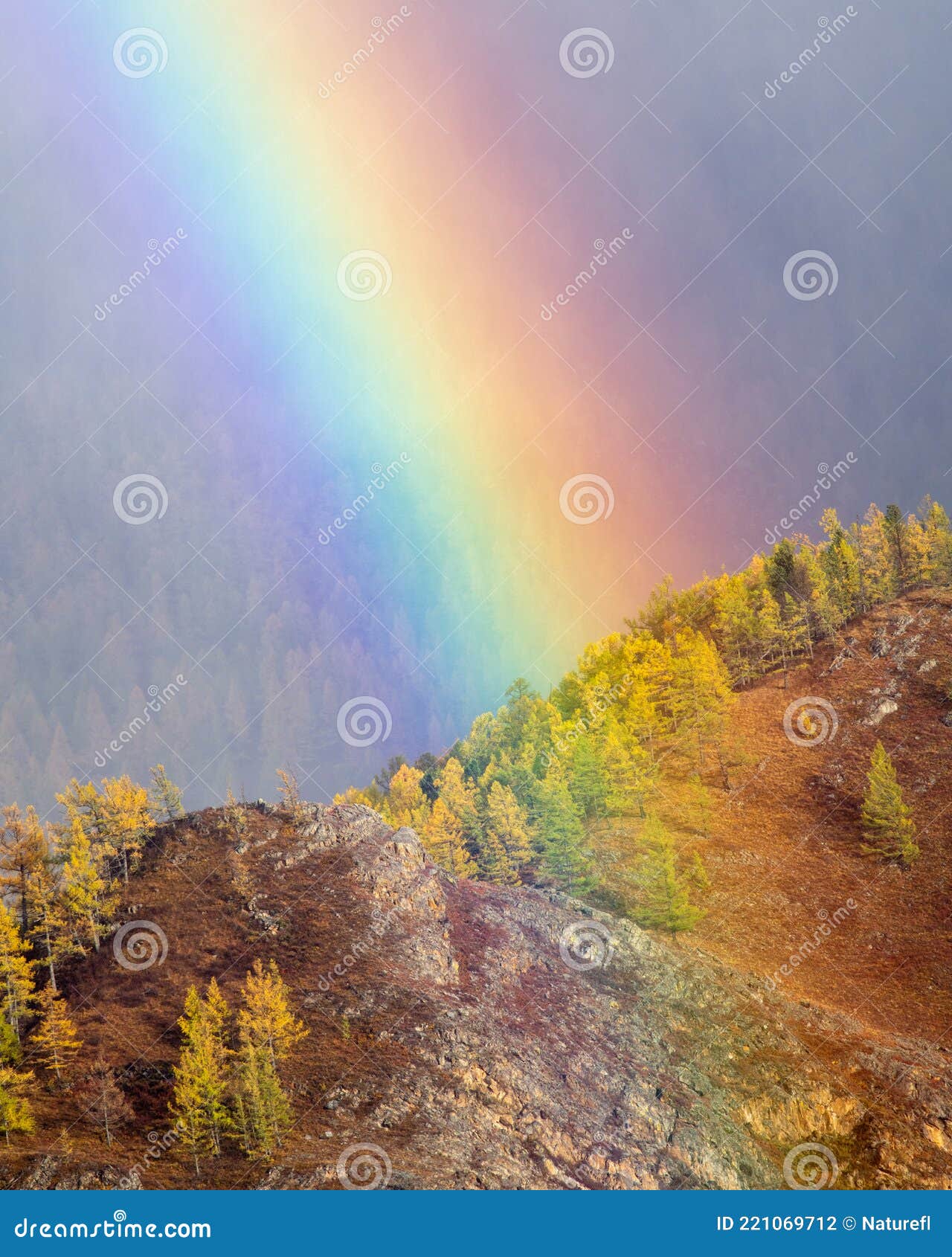 Rainbow big magnification stock photo. Image of tele - 221069712