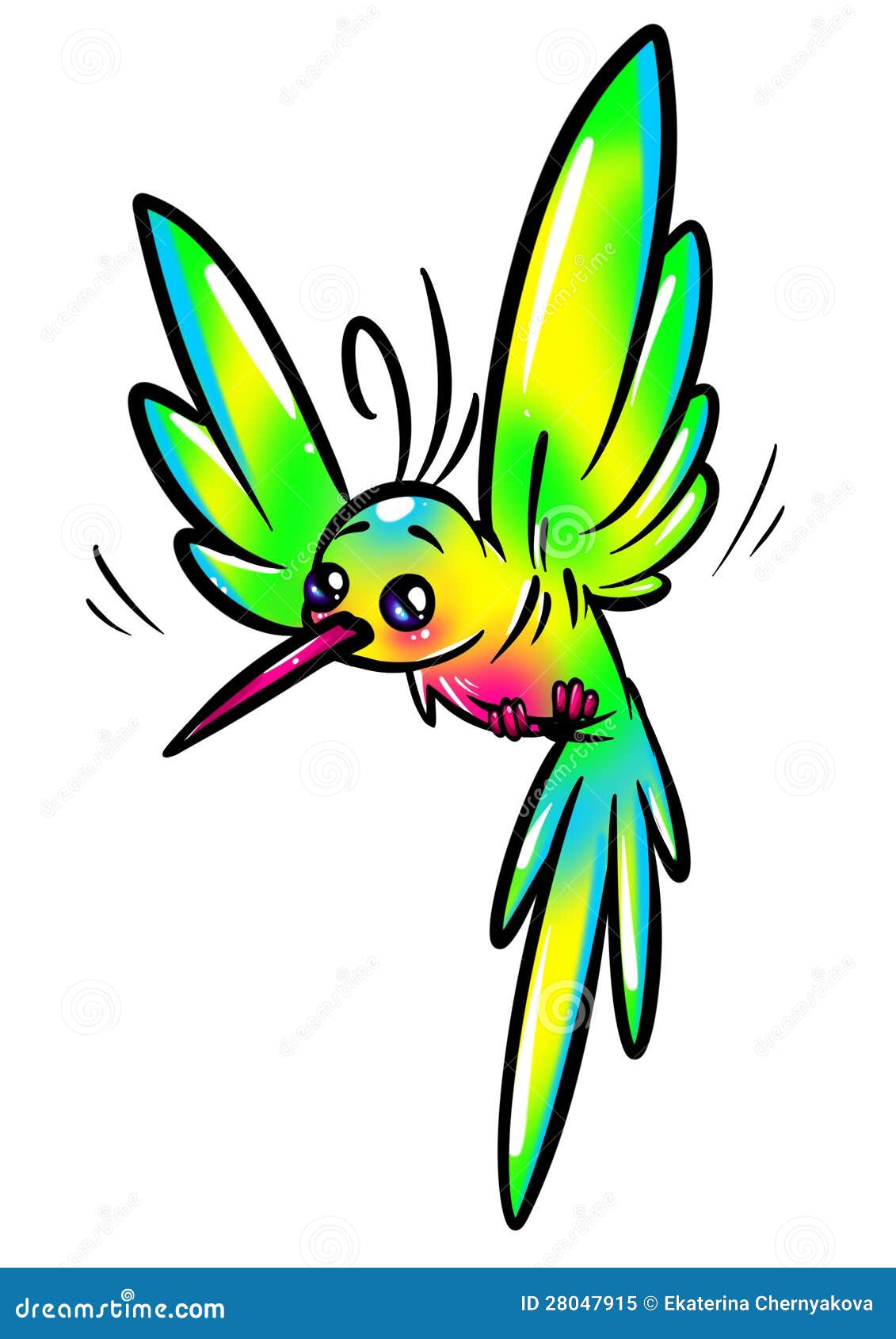 Rainbow And Bird Cartoon Vector | CartoonDealer.com #13757321
