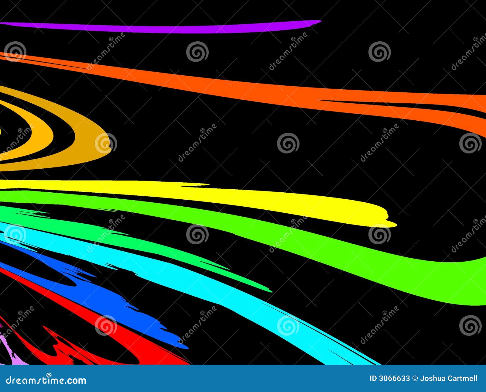 Rainbow on Black Background Stock Illustration - Illustration of ...