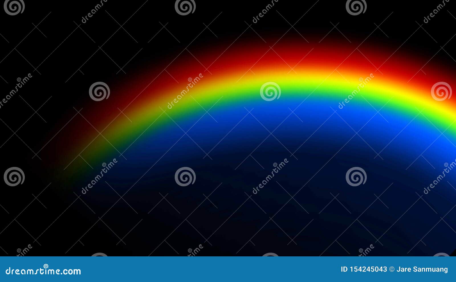 Rainbow on a Black Background. Stock Image - Image of cloud, graphic ...