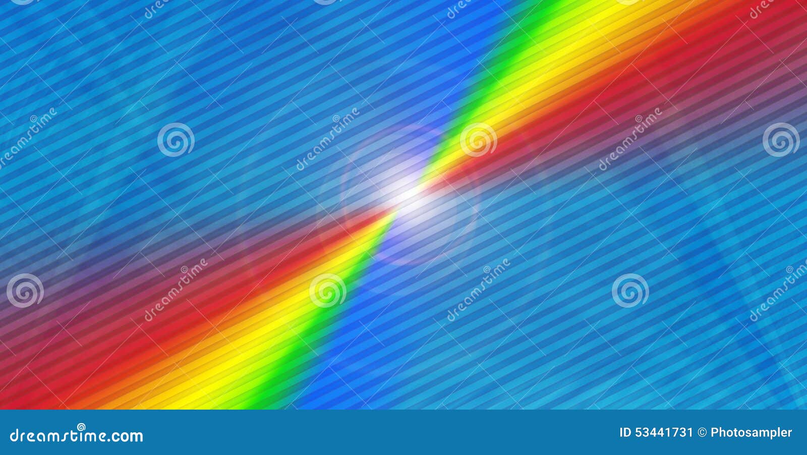 Rainbow on blue stock illustration. Illustration of abstract - 53441731
