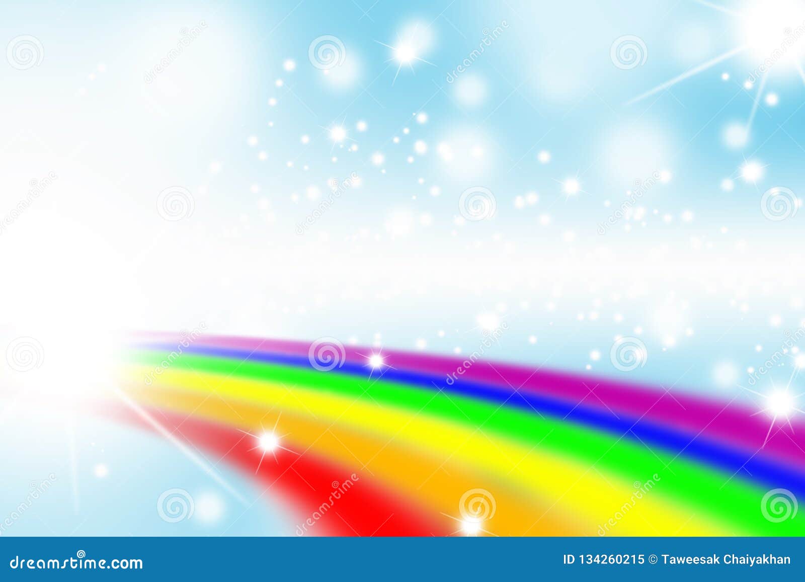 Rainbow on Blue Background, Rainbow Backgrounds Abstract, Abstract ...