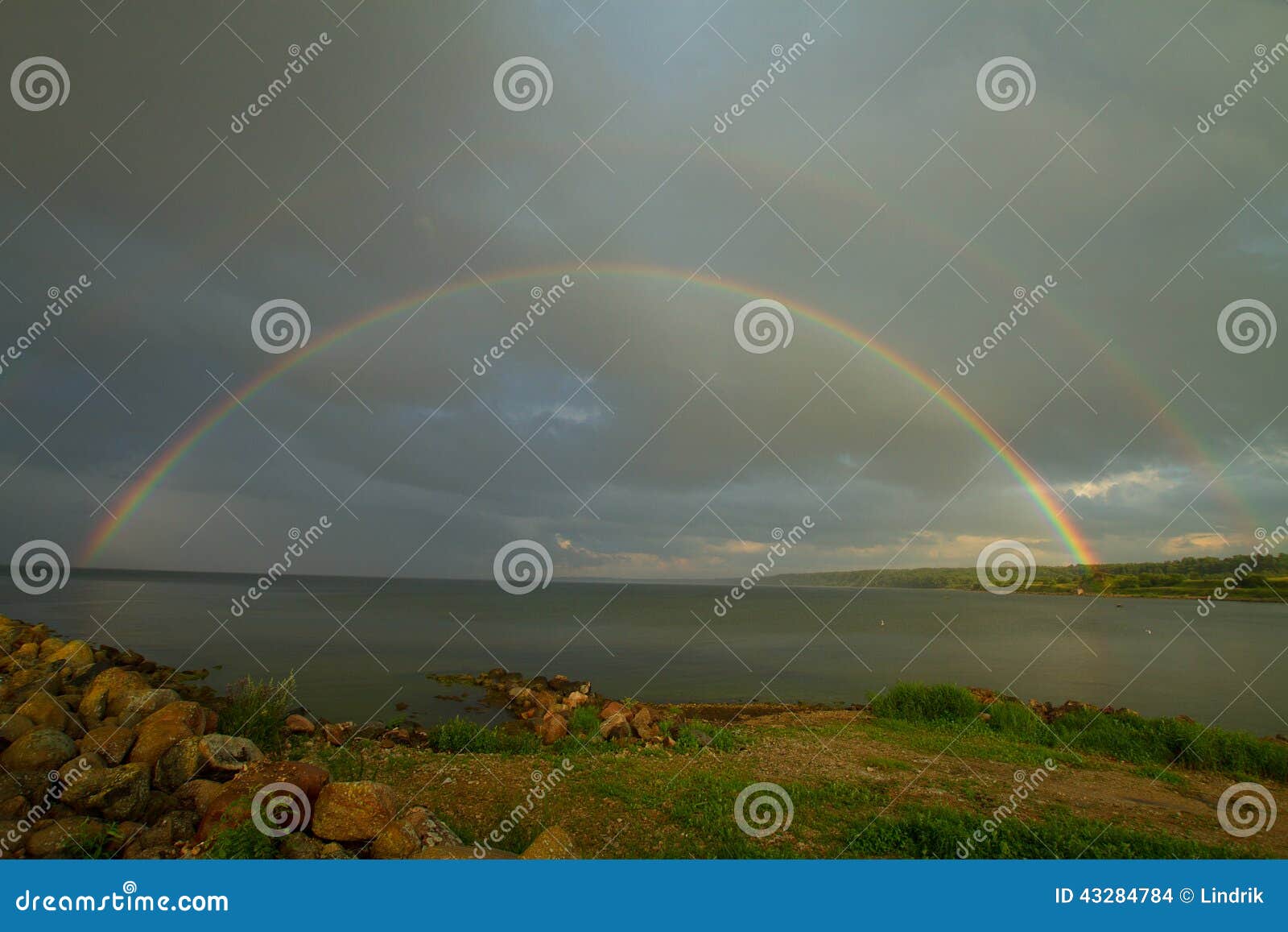Rainbow stock photo. Image of high, nature, coastline - 43284784