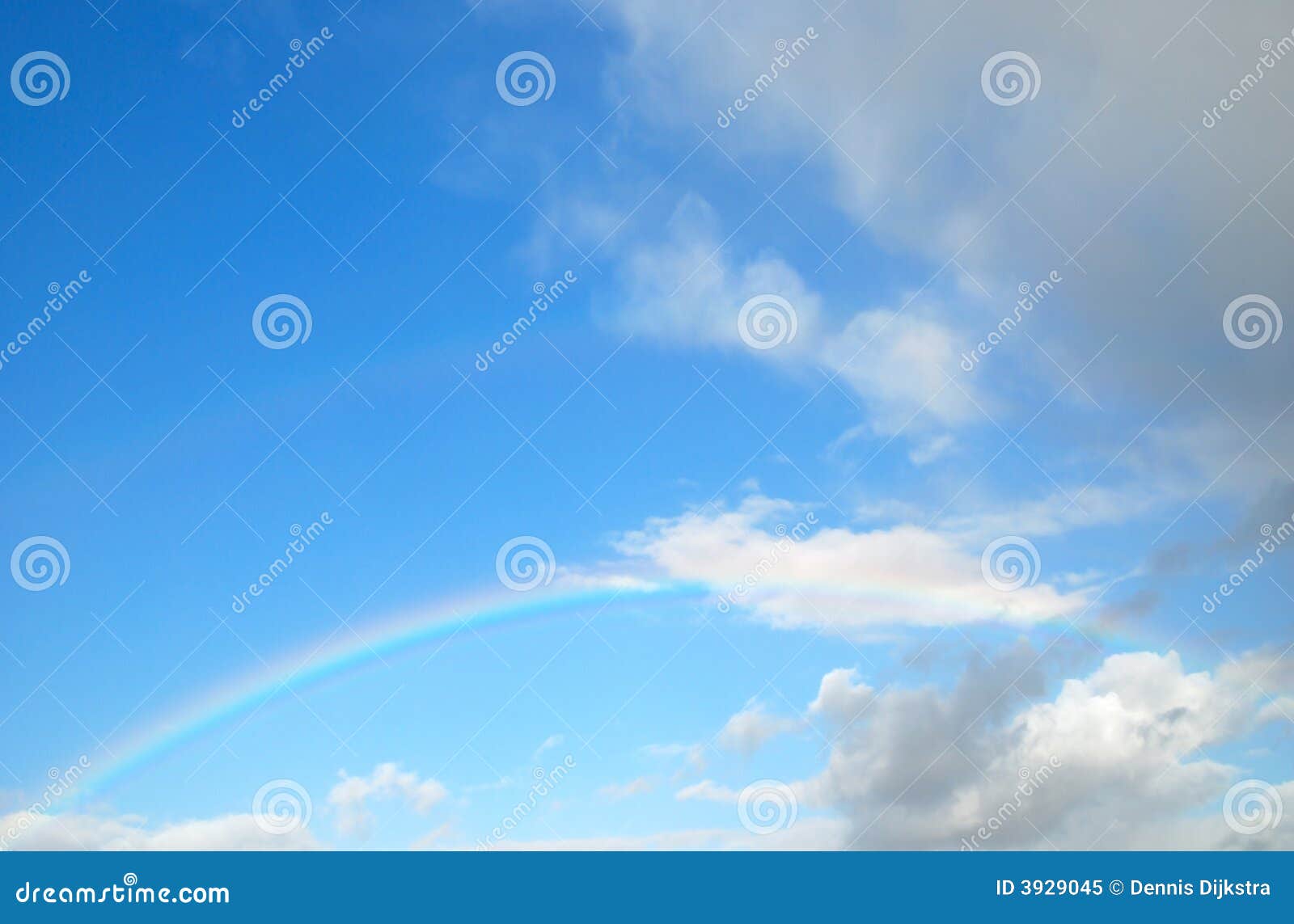 Rainbow with blue sky stock image. Image of skyline, rainbow - 3929045