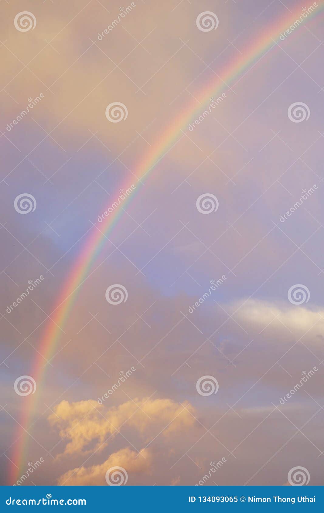 Rainbow in Blue Sky with Cloud Stock Image - Image of summer, bright ...