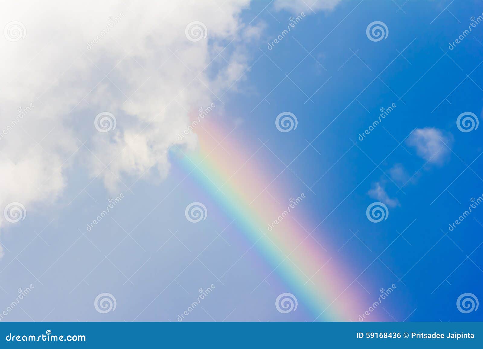 Rainbow in the blue sky stock photo. Image of color, outdoor - 59168436