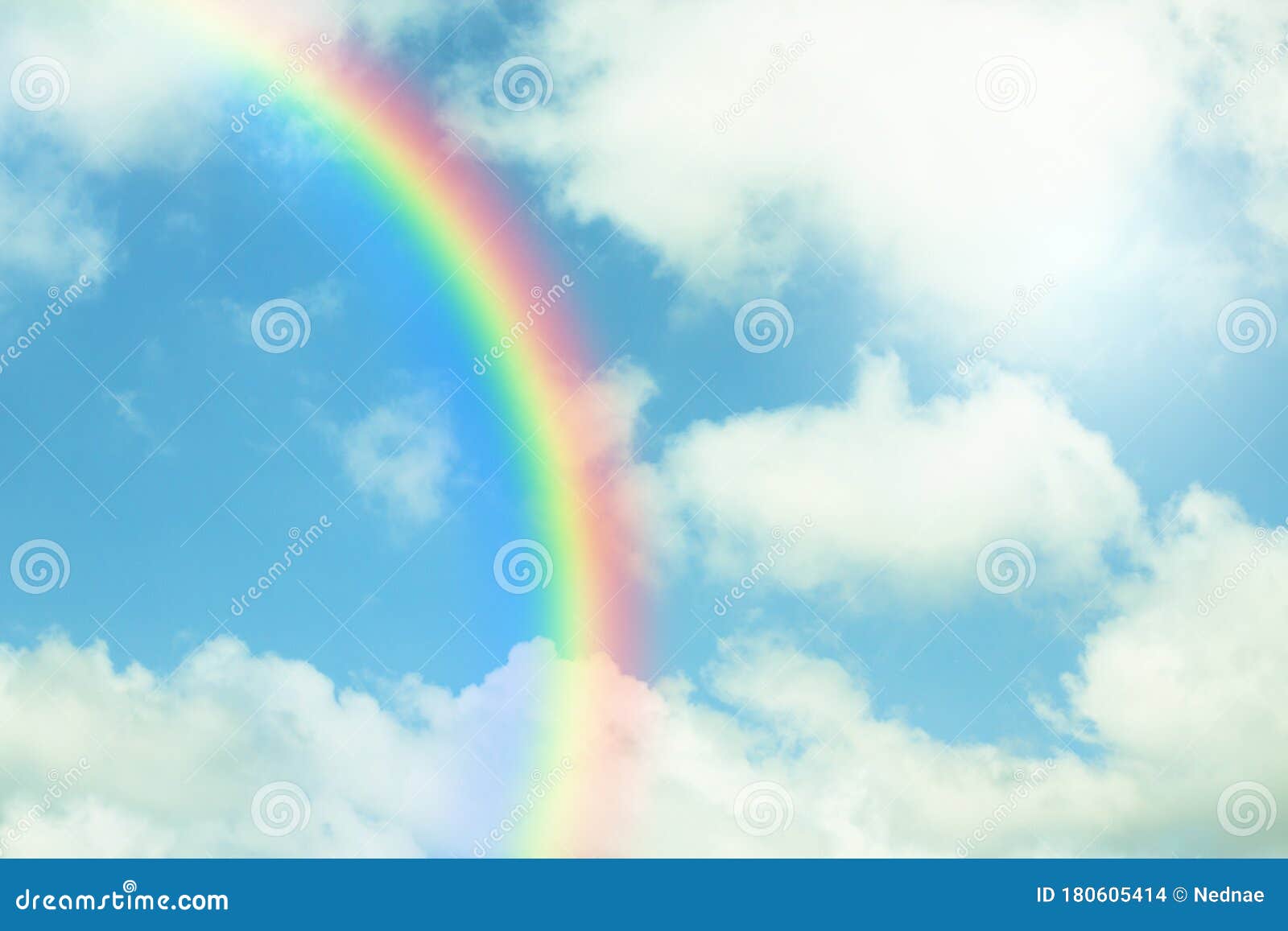 Rainbow in Blue sky stock photo. Image of scene, light - 180605414