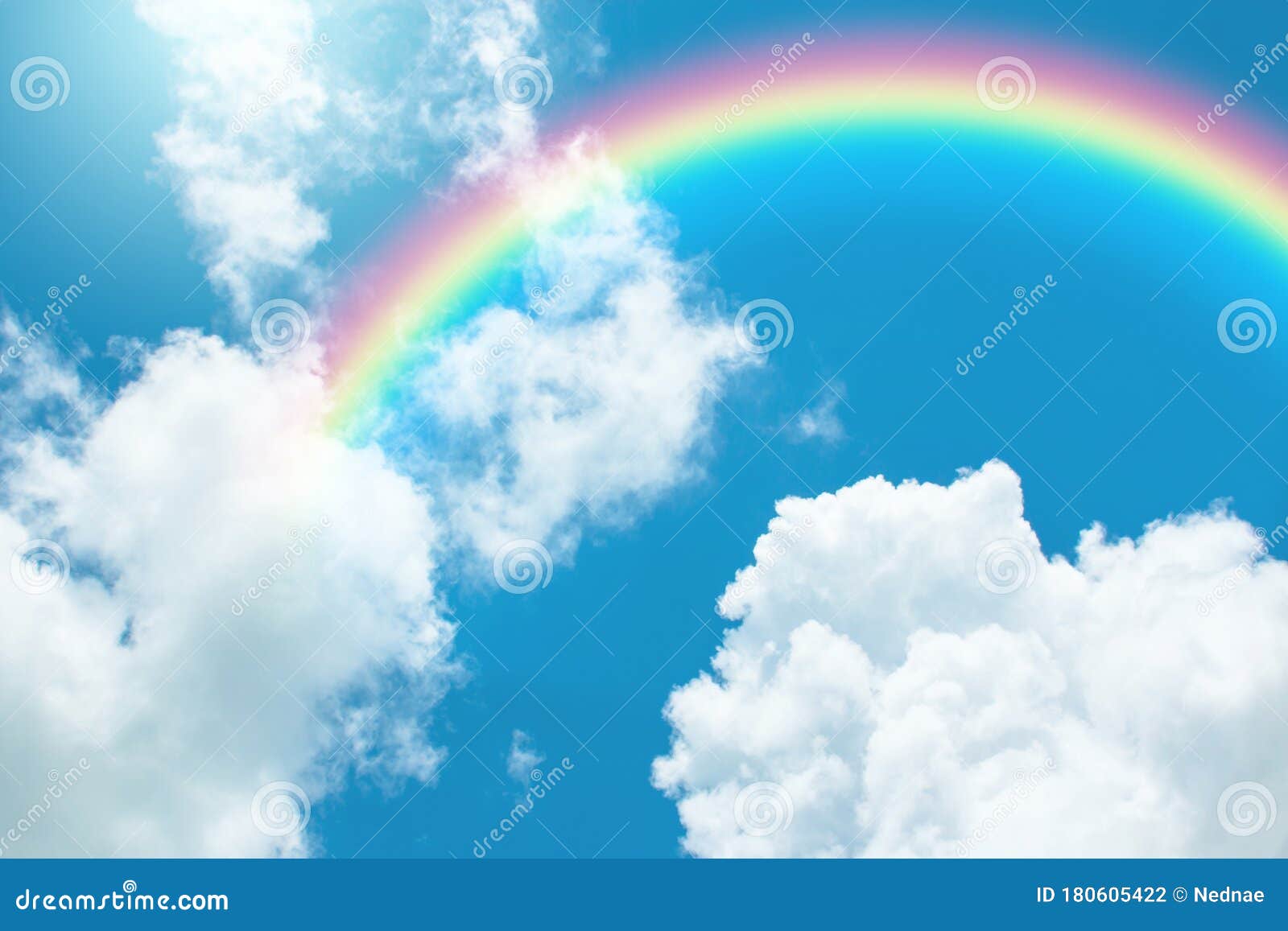 Rainbow in Blue sky stock photo. Image of seasonal, environment - 180605422