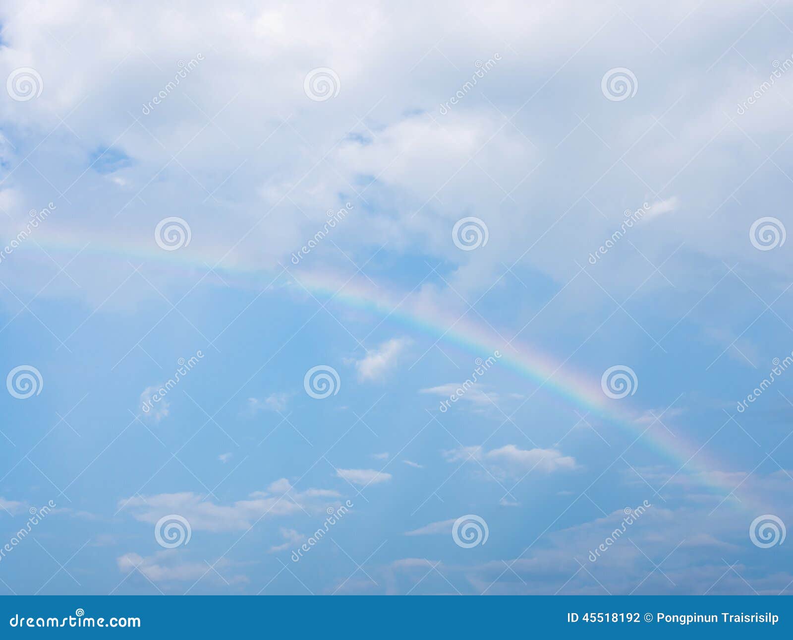 Rainbow in Blue Sky after Raining Stock Photo - Image of high, nimbi ...