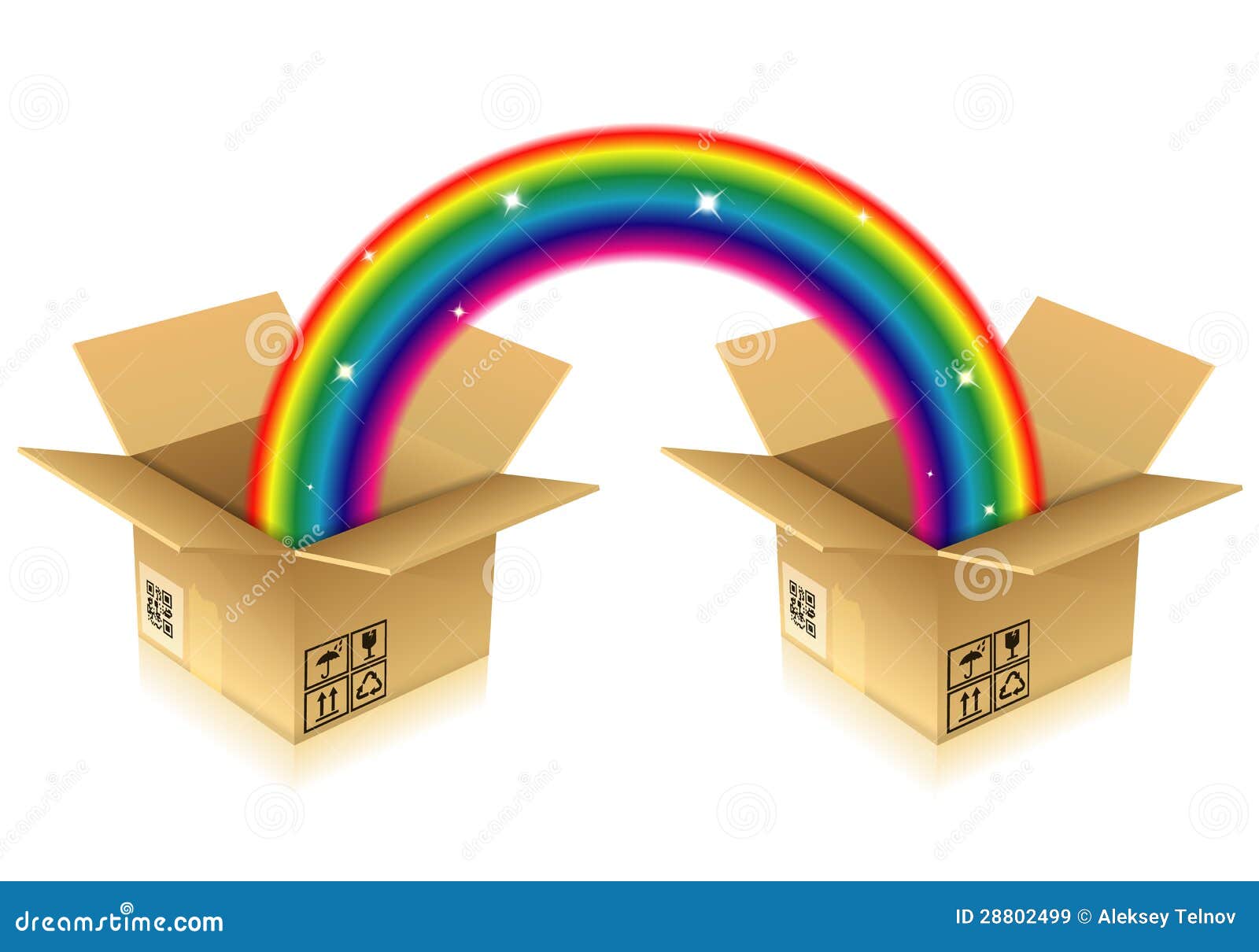 Rainbow from Box stock vector. Illustration of sign, holiday - 28802499