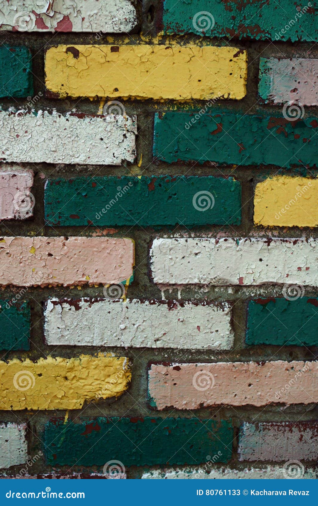 Rainbow brick wall stock image. Image of city, rainbow - 80761133