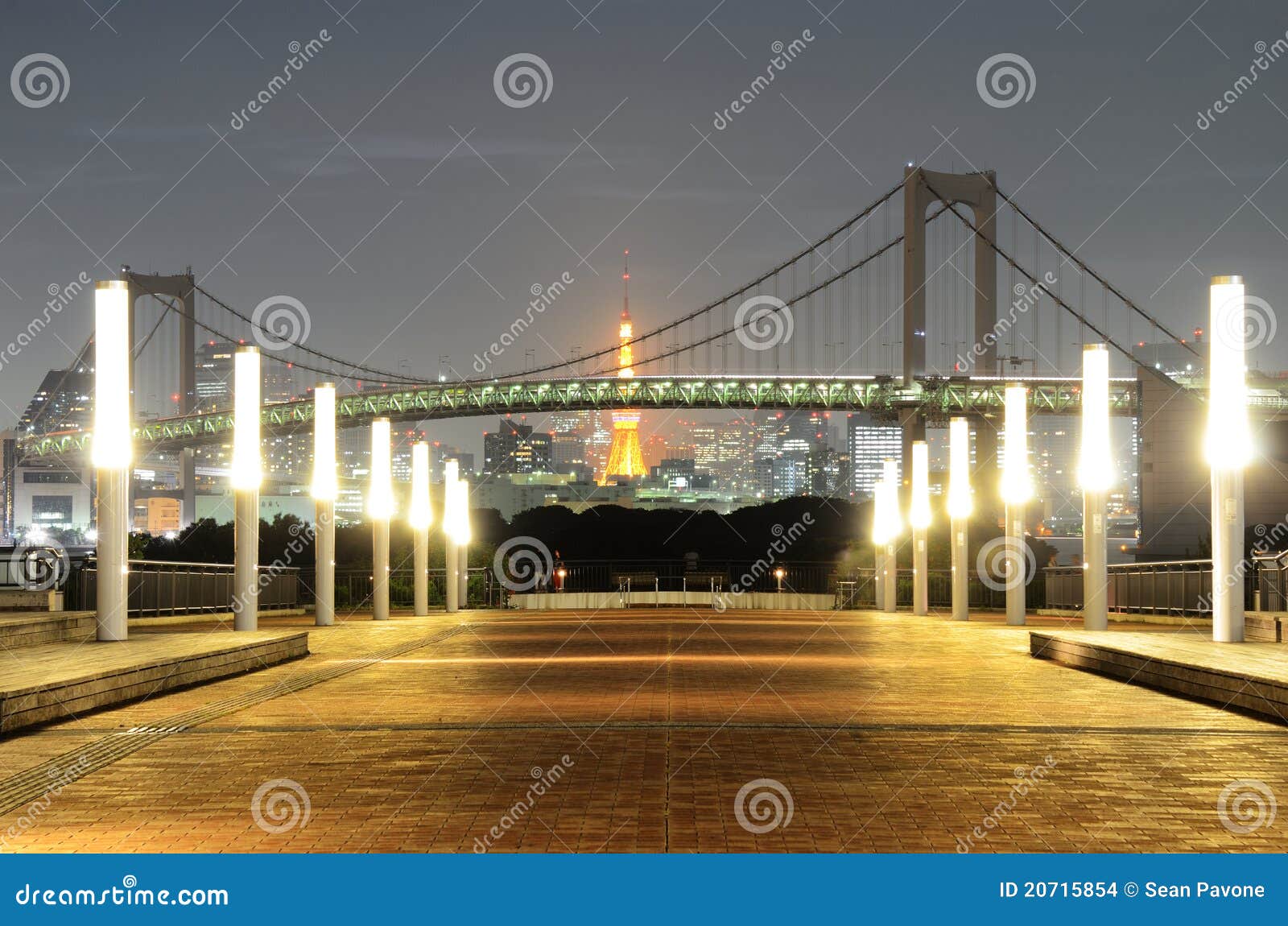 Rainbow Bridge Is A Bridge On Tokyo Bay Between Shibaura Pier And The ...