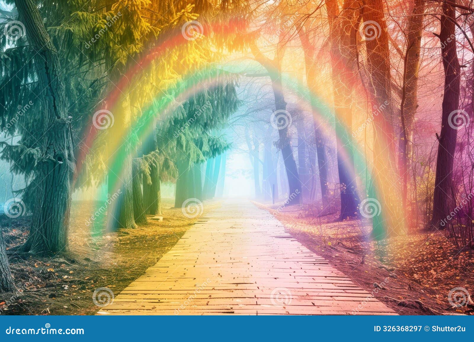A Rainbow Bridge Made Of Fruit Leather Stretches Over A River Of ...