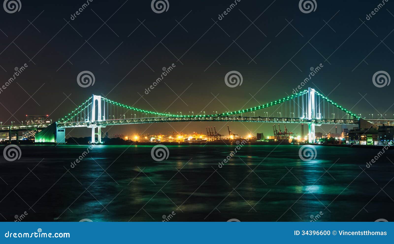 Rainbow Bridge stock photo. Image of asia, bridge, megacity - 34396600