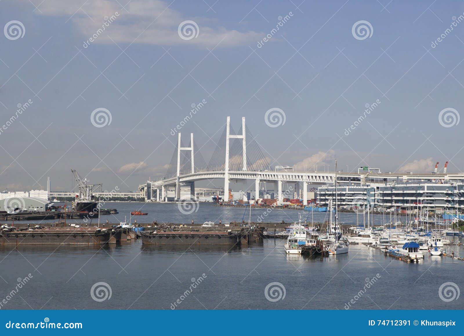 Rainbow Bridge Odaiba Tokyo Japan Stock Image - Image of modern, ship ...