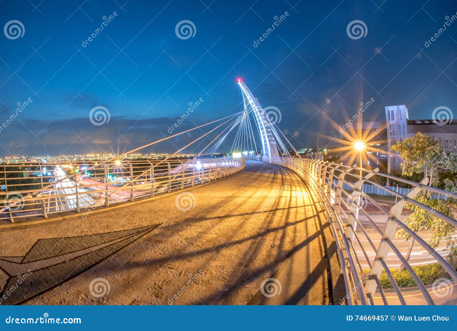Rainbow bridge in taiwan stock image. Image of star, light - 74669457