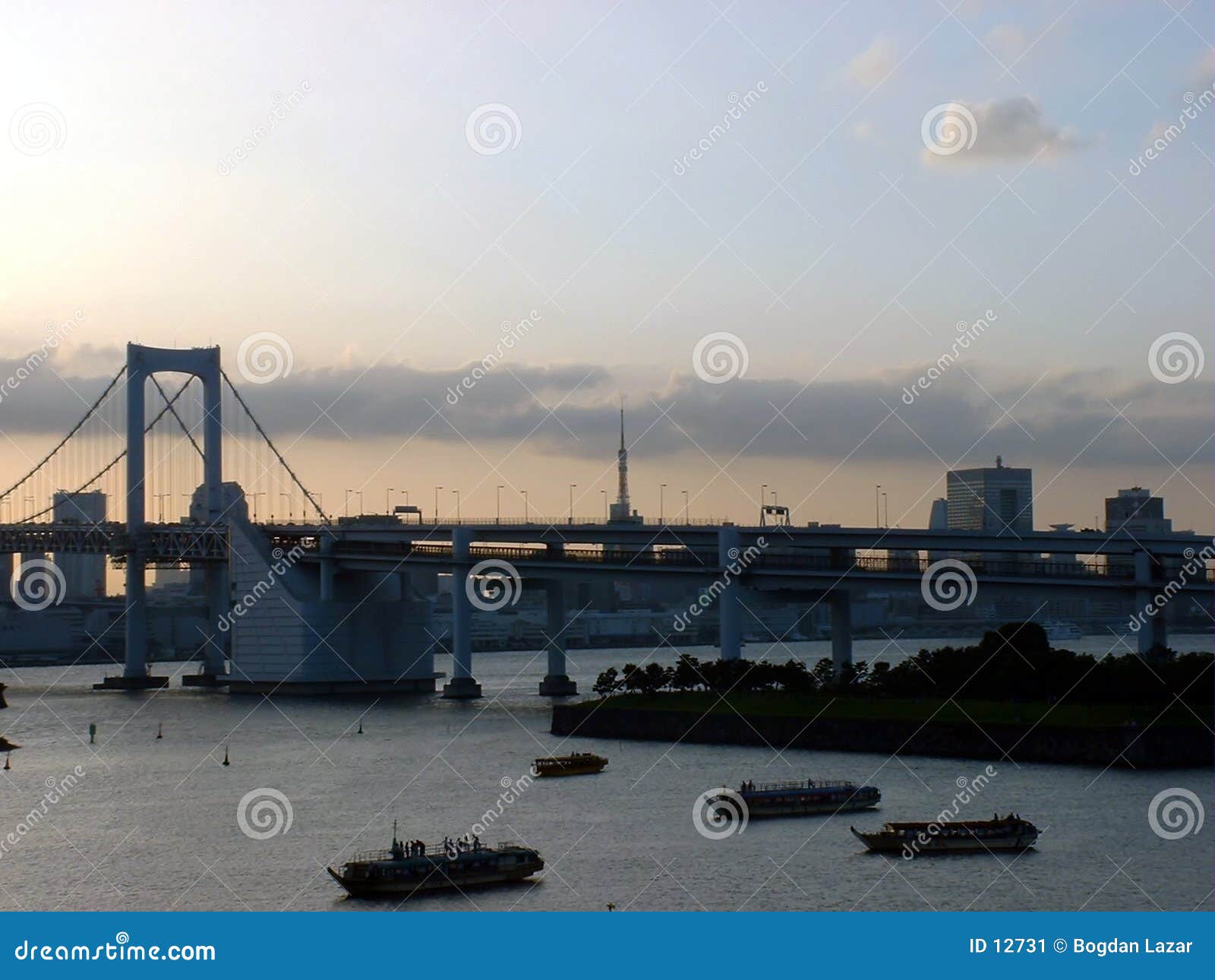Rainbow Bridge - Tokyo, Japan Stock Image - Image of boats, odaiba: 12731