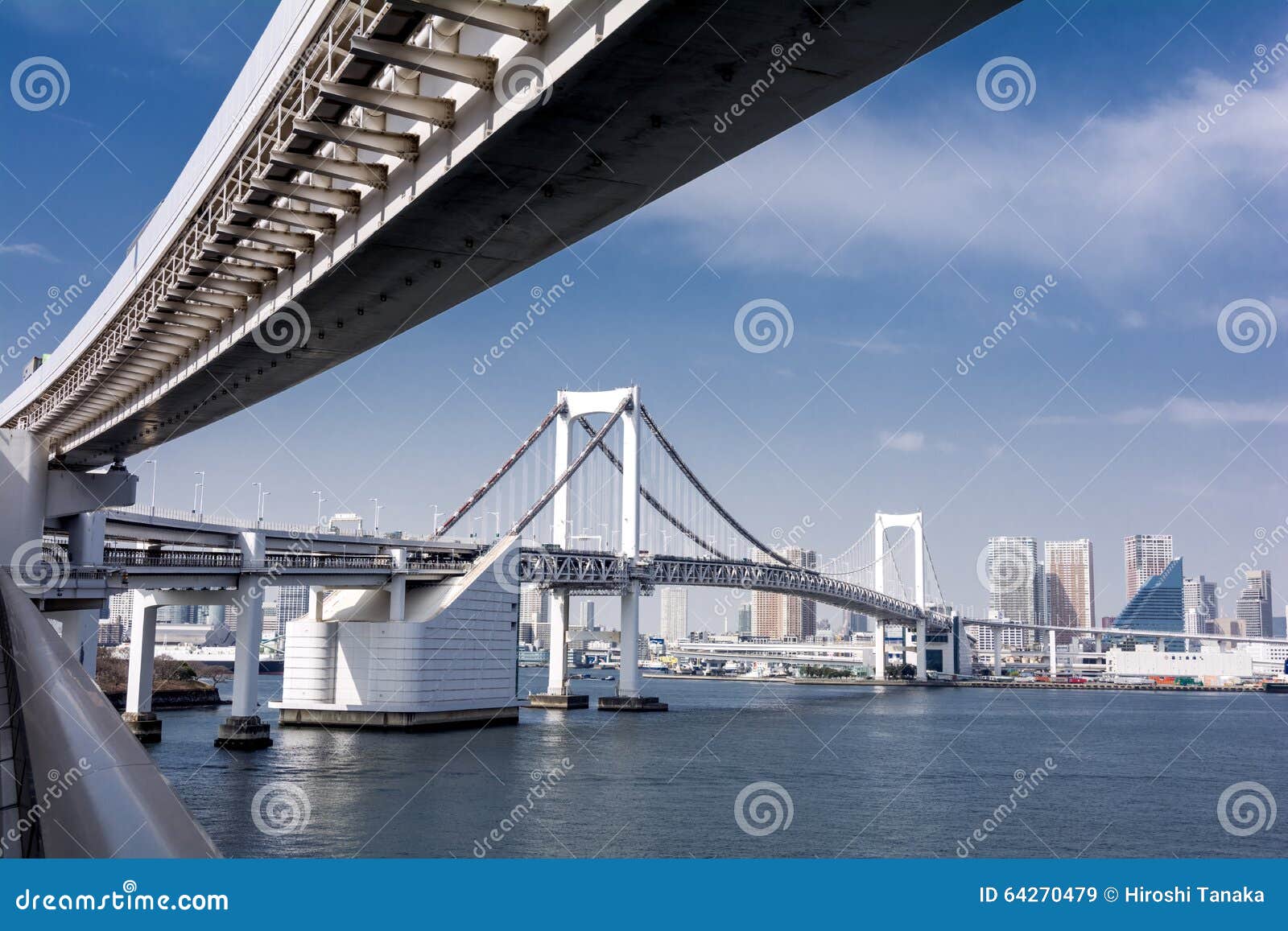 The Rainbow Bridge Tokyo stock image. Image of city, japanese - 64270479