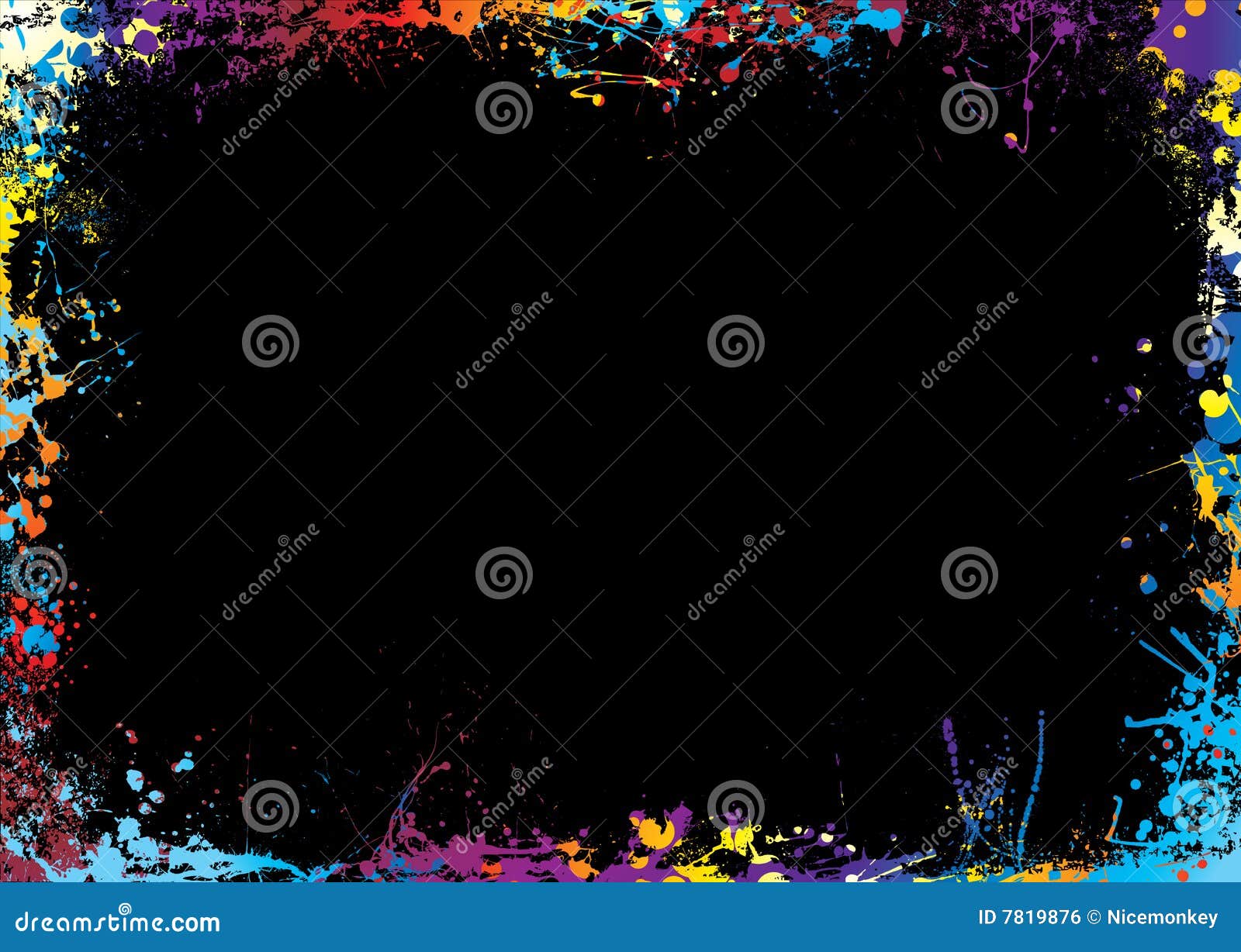 Rainbow bright border stock vector. Illustration of drop - 7819876