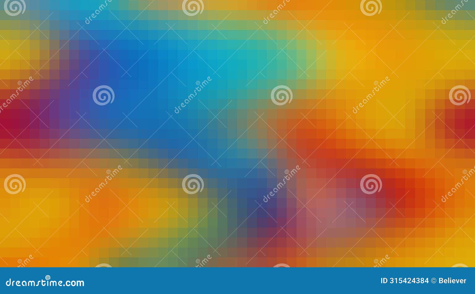 Rainbow Bright Gradient Background, Pixel Mosaic Tile Stock ...