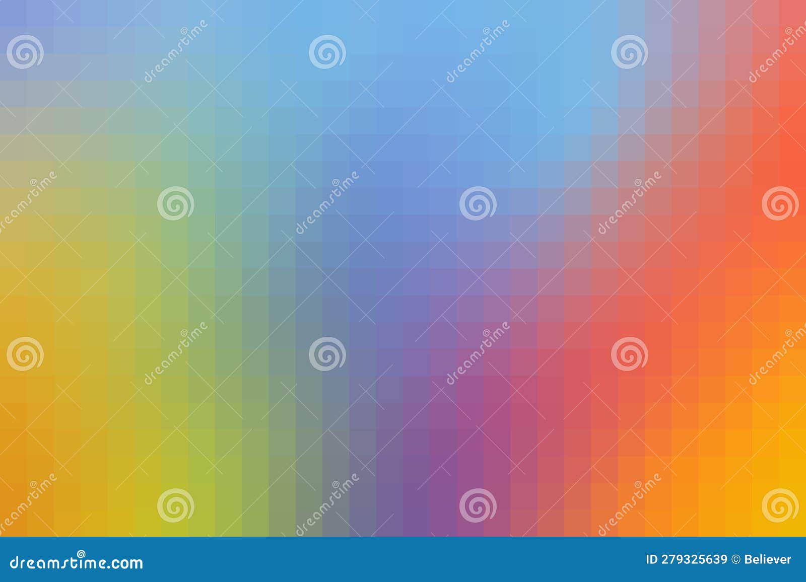 Rainbow Bright Gradient Background, Pixel Mosaic Tile. Copy Space ...