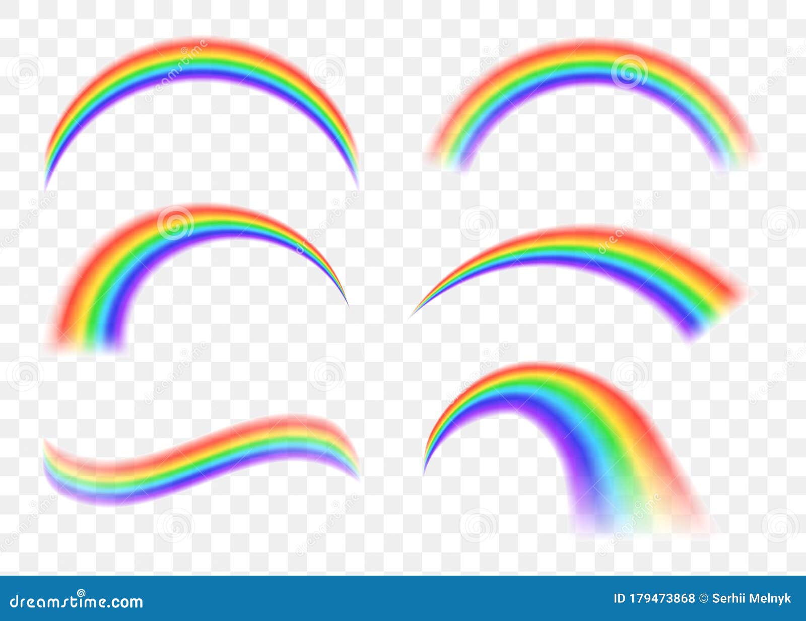 Bright Rainbow Spectrum Realistic Transparent Stock Vector ...