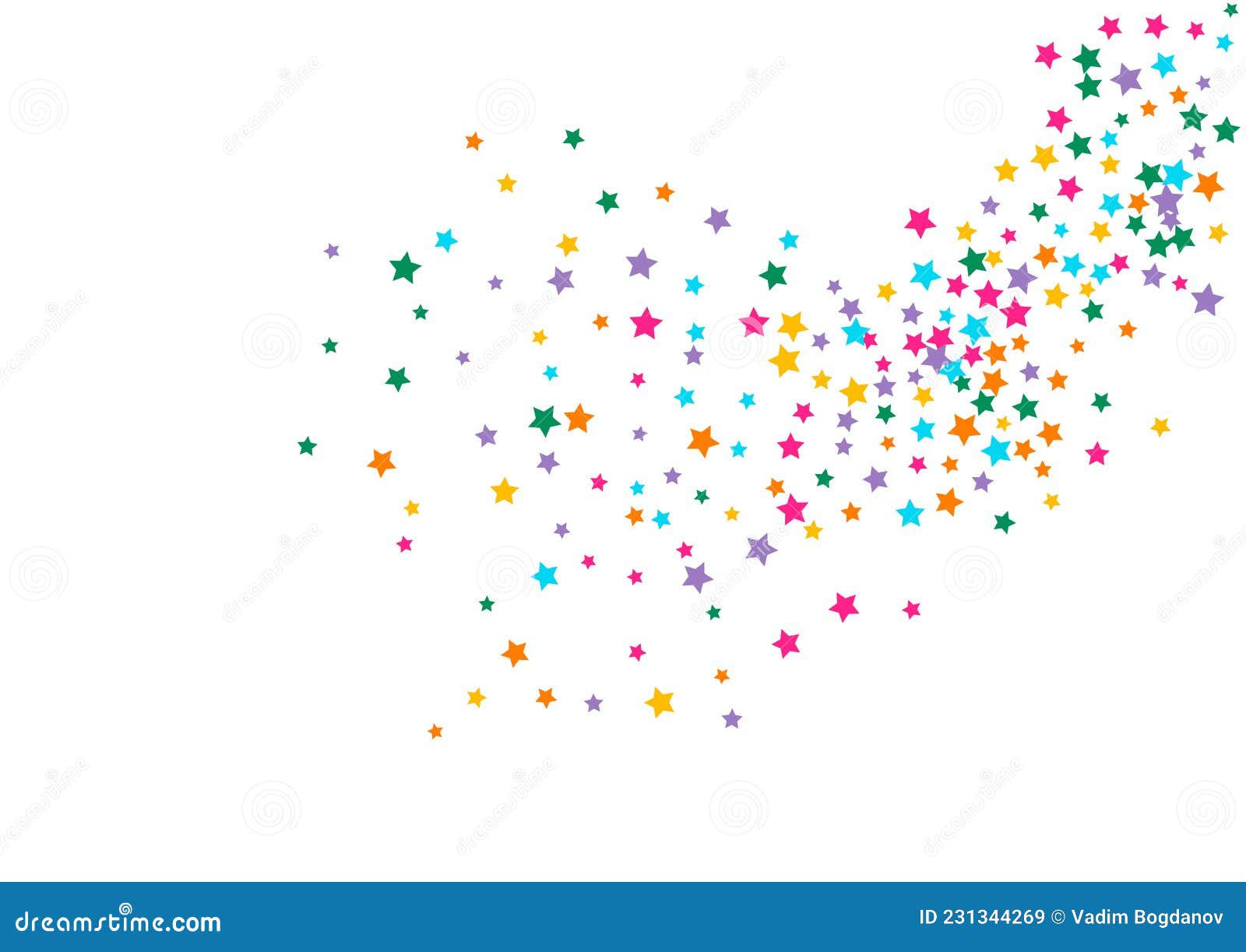 Rainbow Bright Vector White Background Starry Stock Vector ...